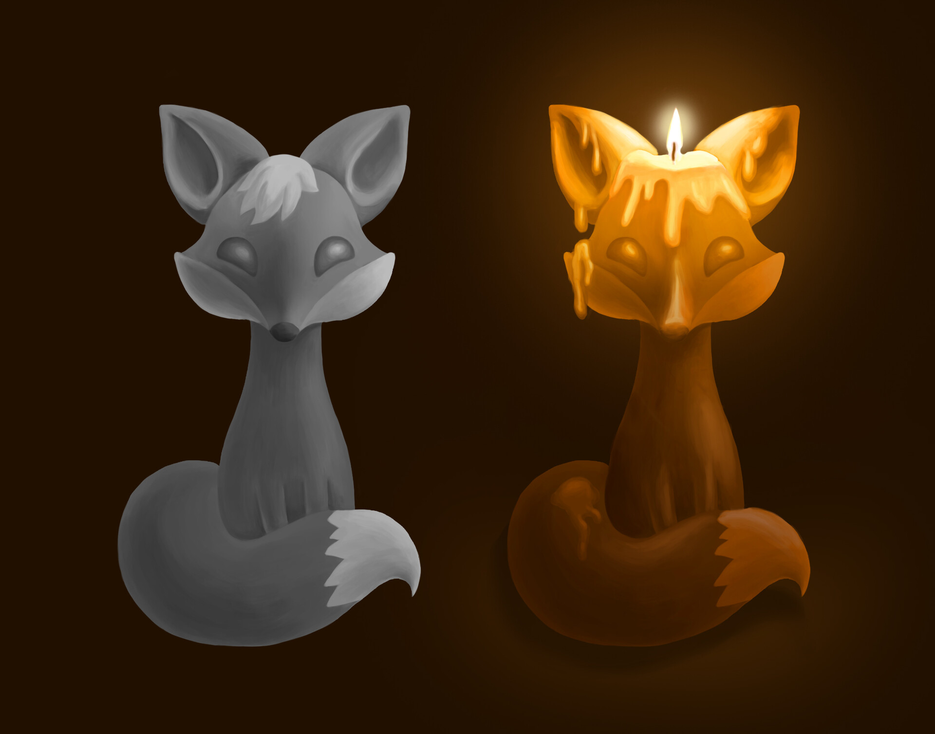 ArtStation - Fox candle