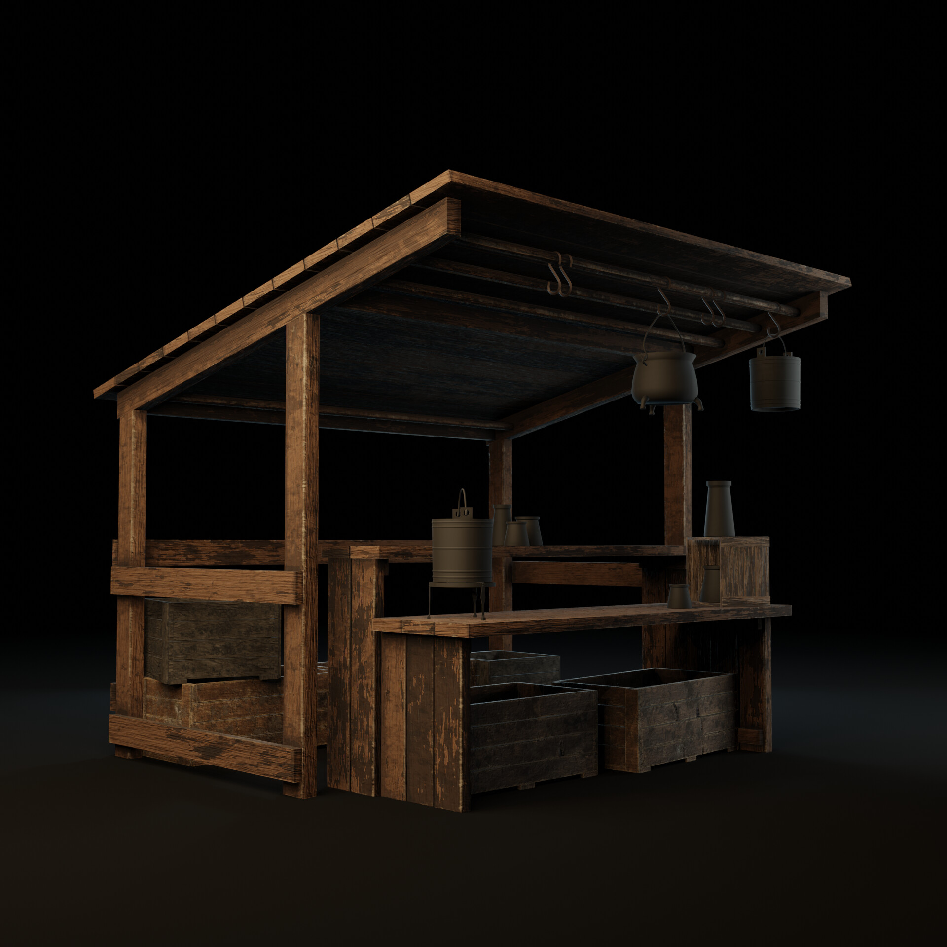 ArtStation - Medieval street shop