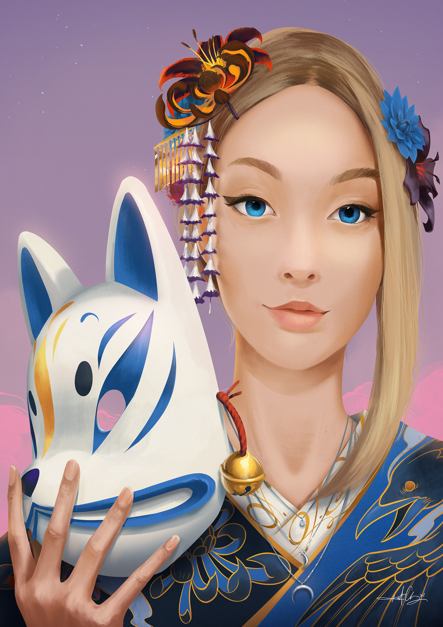 ArtStation - Kitsune Mask