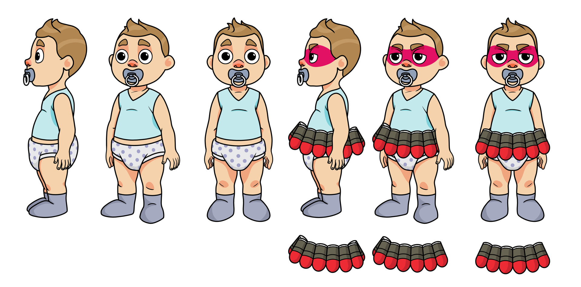 ArtStation - baby _ turnarounds