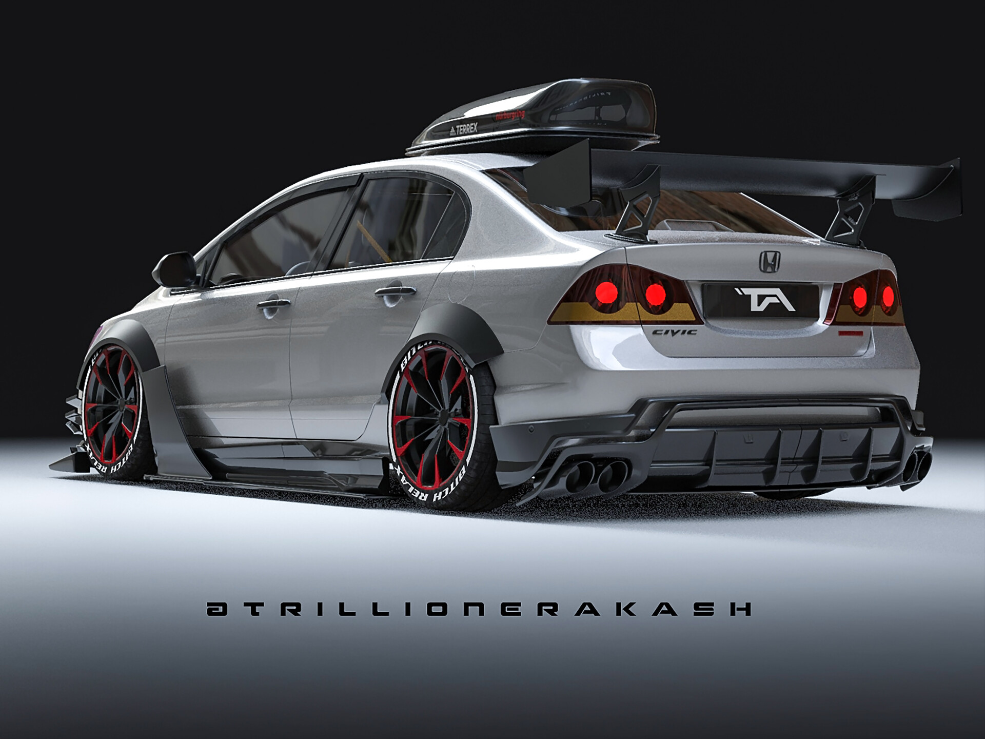 ArtStation Honda Civic FD2 Concept Widebody, 40% OFF