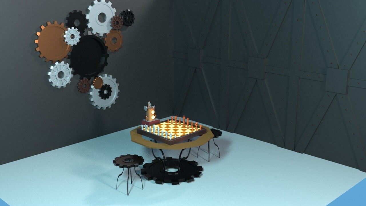 ArtStation - 3ds Max: Steampunk Chess Set