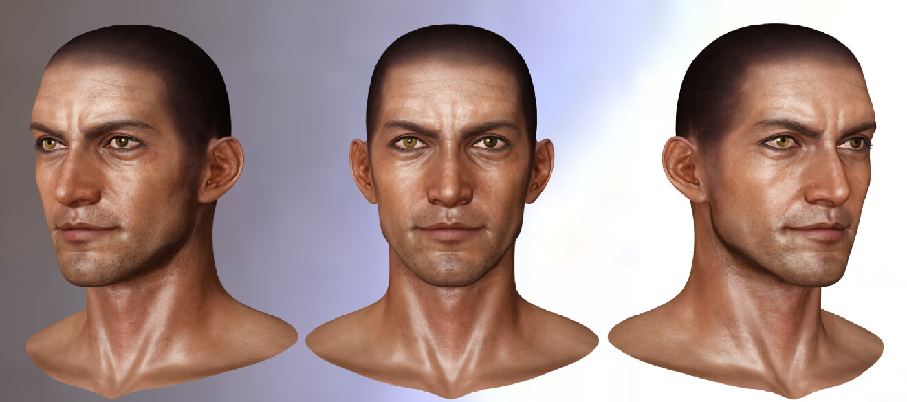 ArtStation - 3D Male Bust Test Render