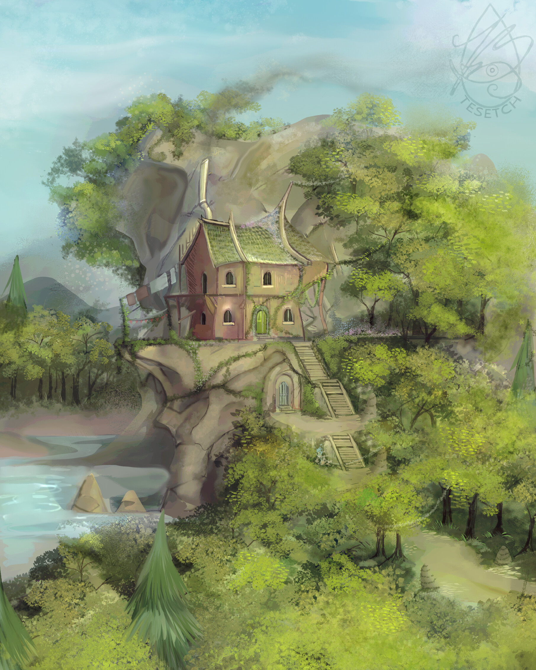 ArtStation - Hidden Cottage