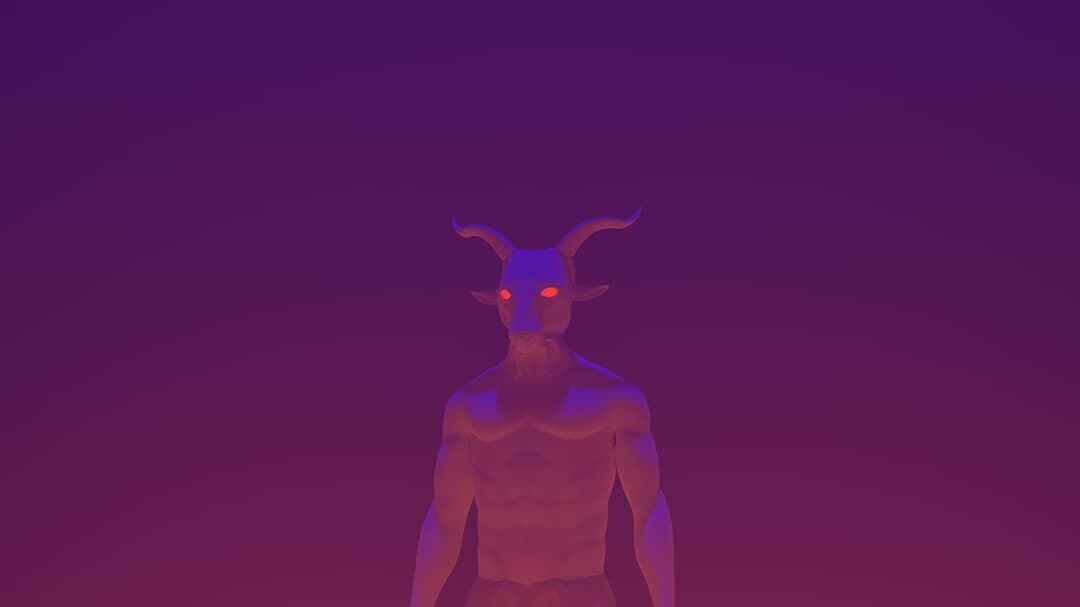 ArtStation - goat headed man scary