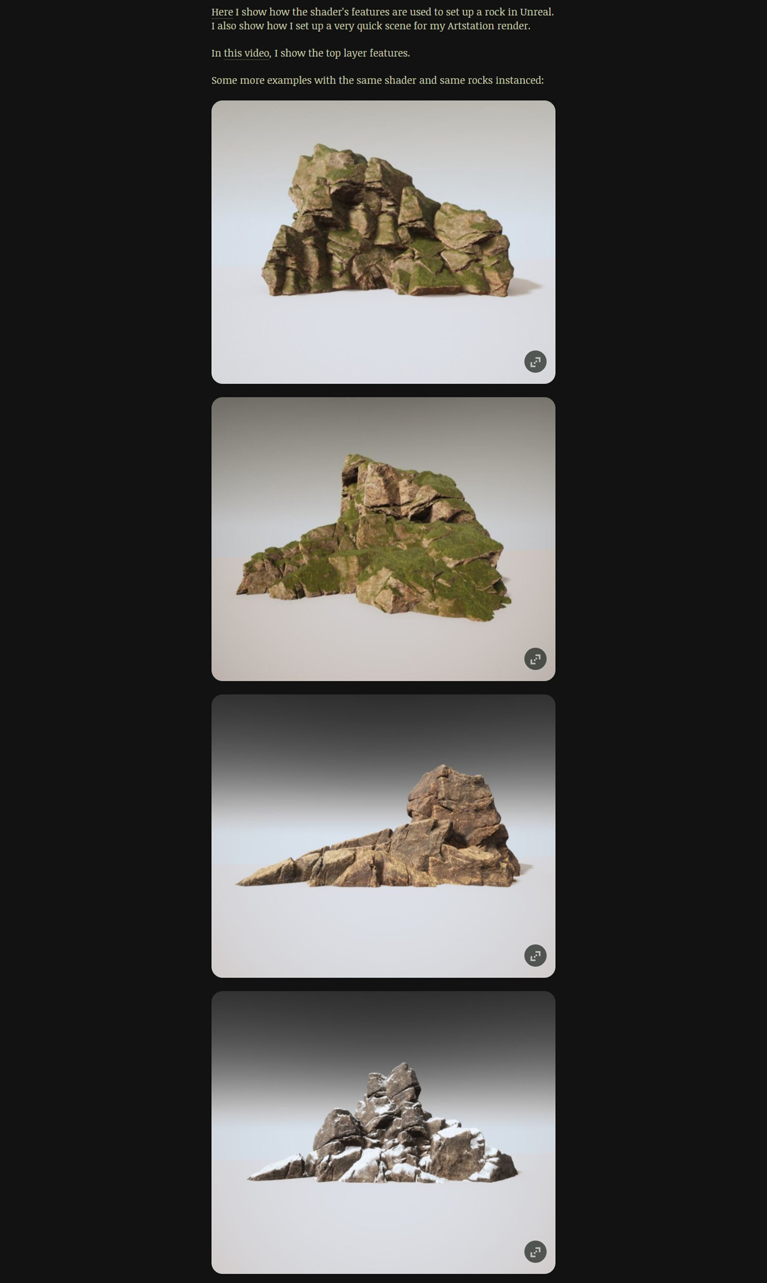 Vishal Ranga Portfolio - 80 Level Breakdown: Rock Creation & Shader ...