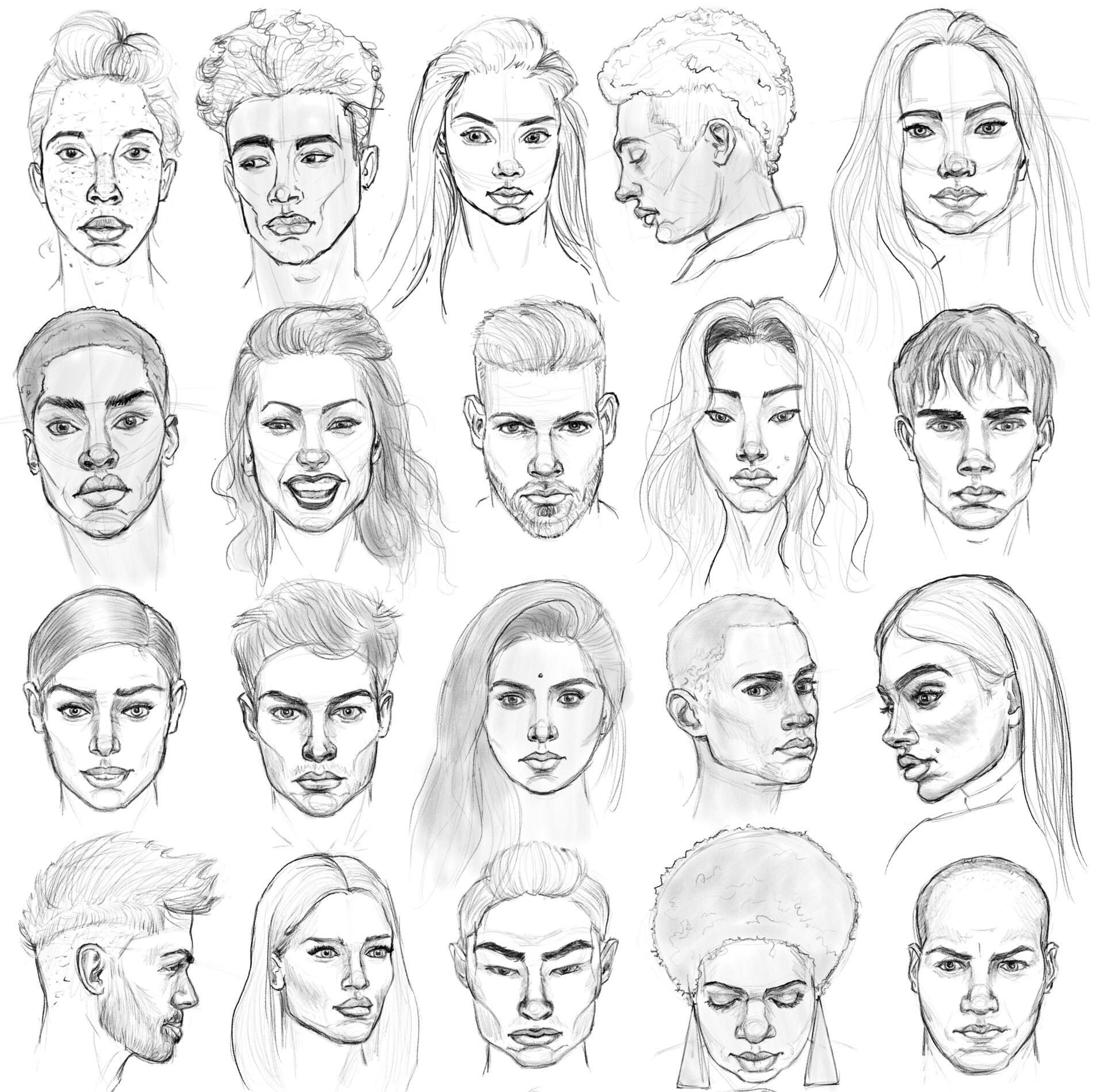 how to draw face figure