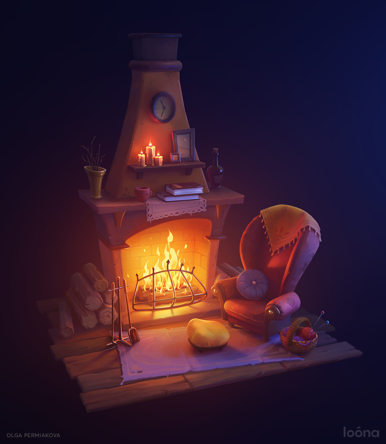 ArtStation - Fireplace