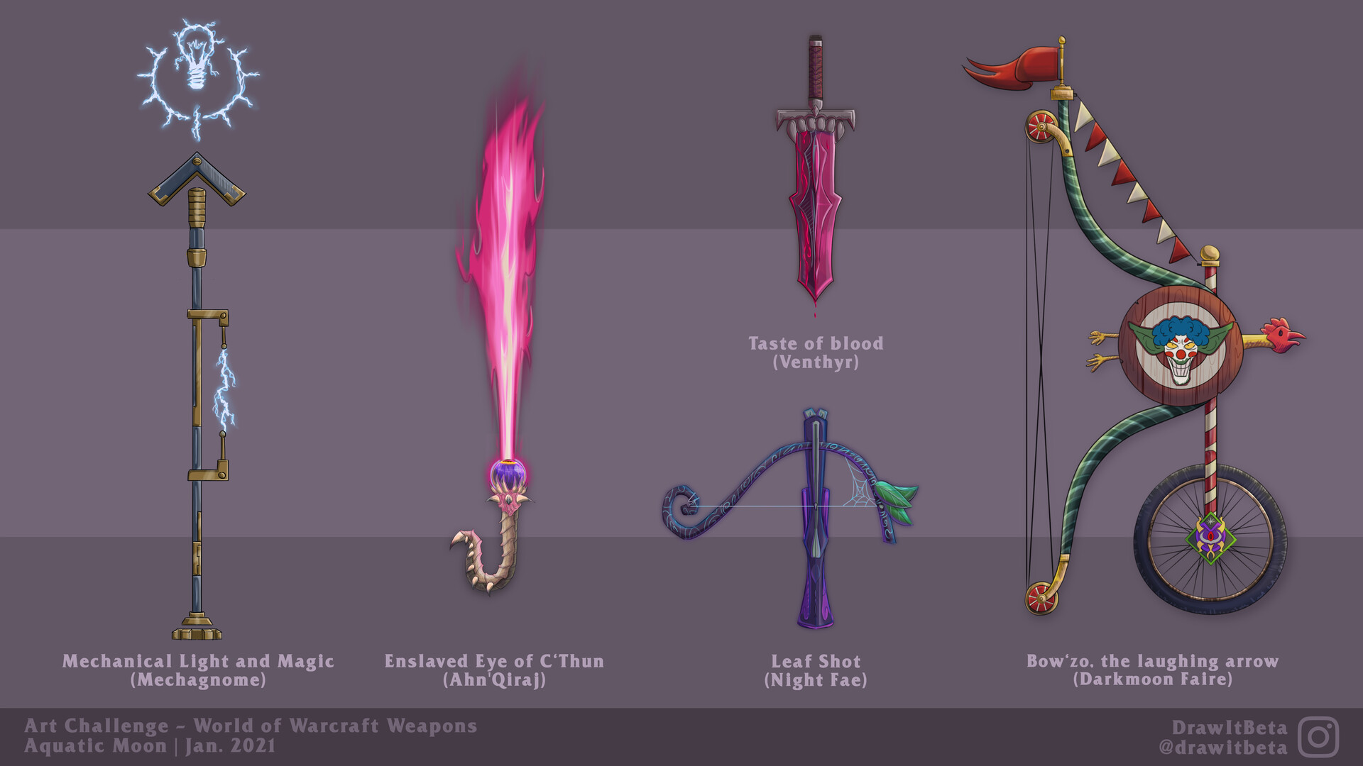 ArtStation - World of Warcraft | Fan weapon concept art