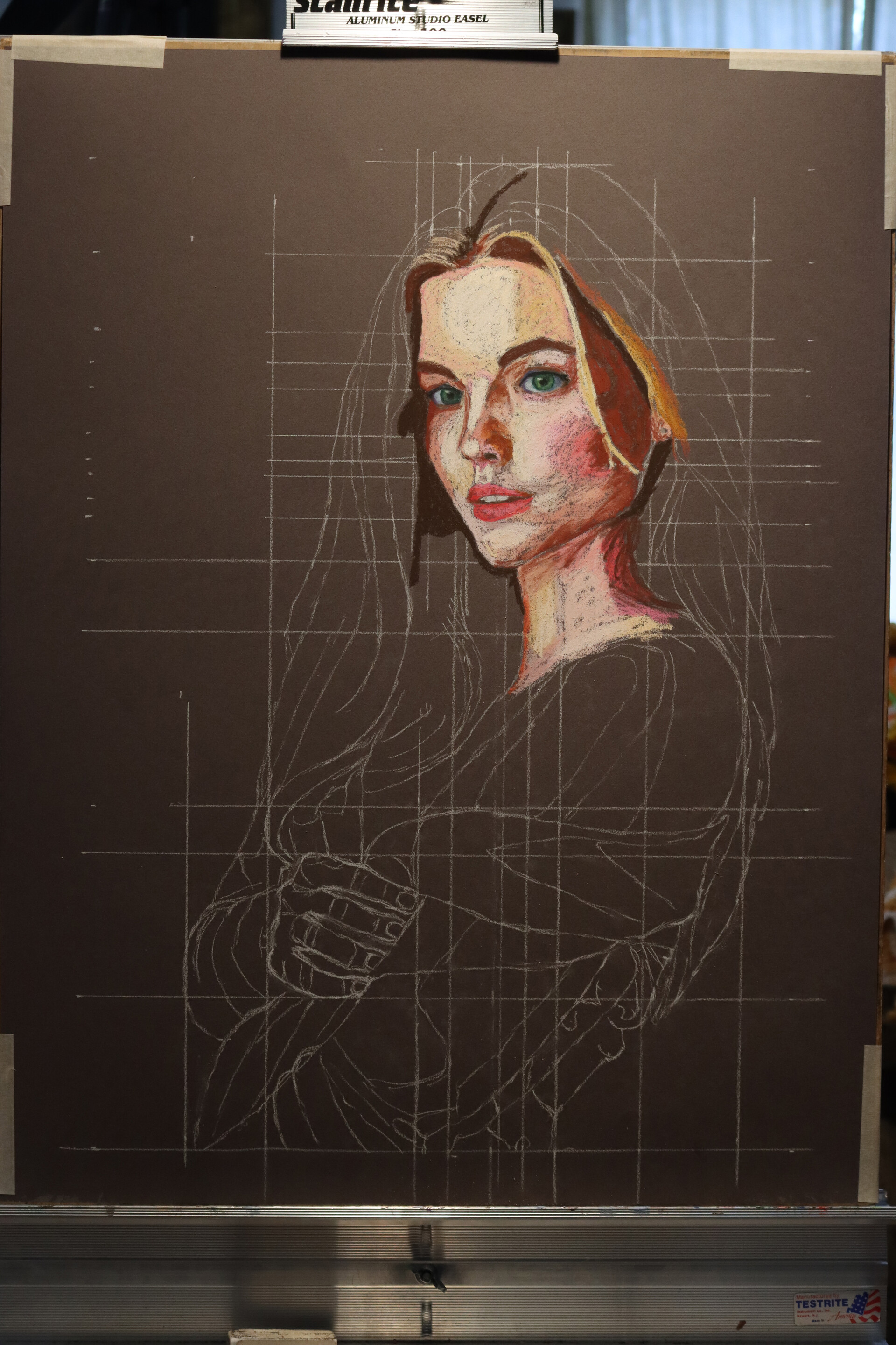 how to draw pastel portrait