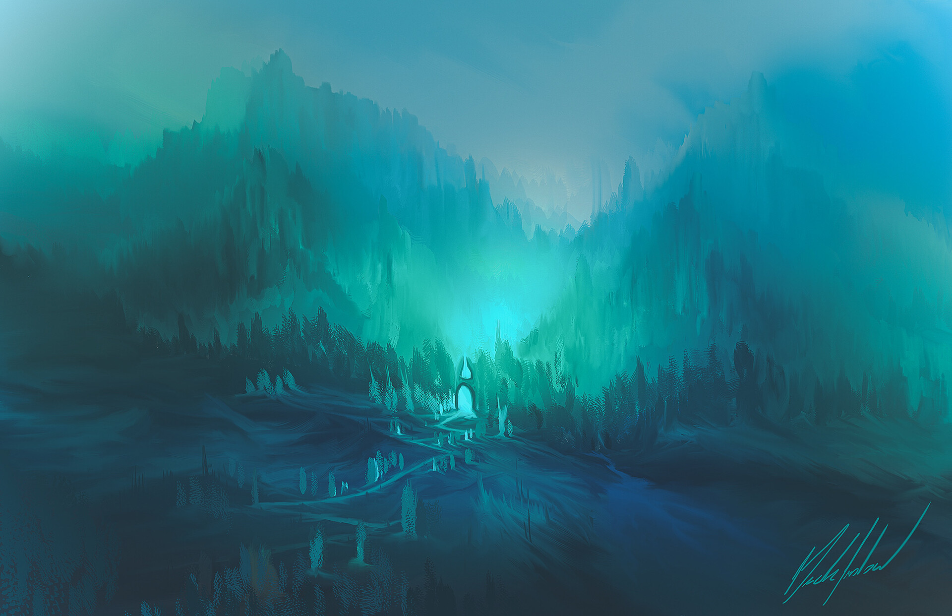 ArtStation - Gate of the jade forest