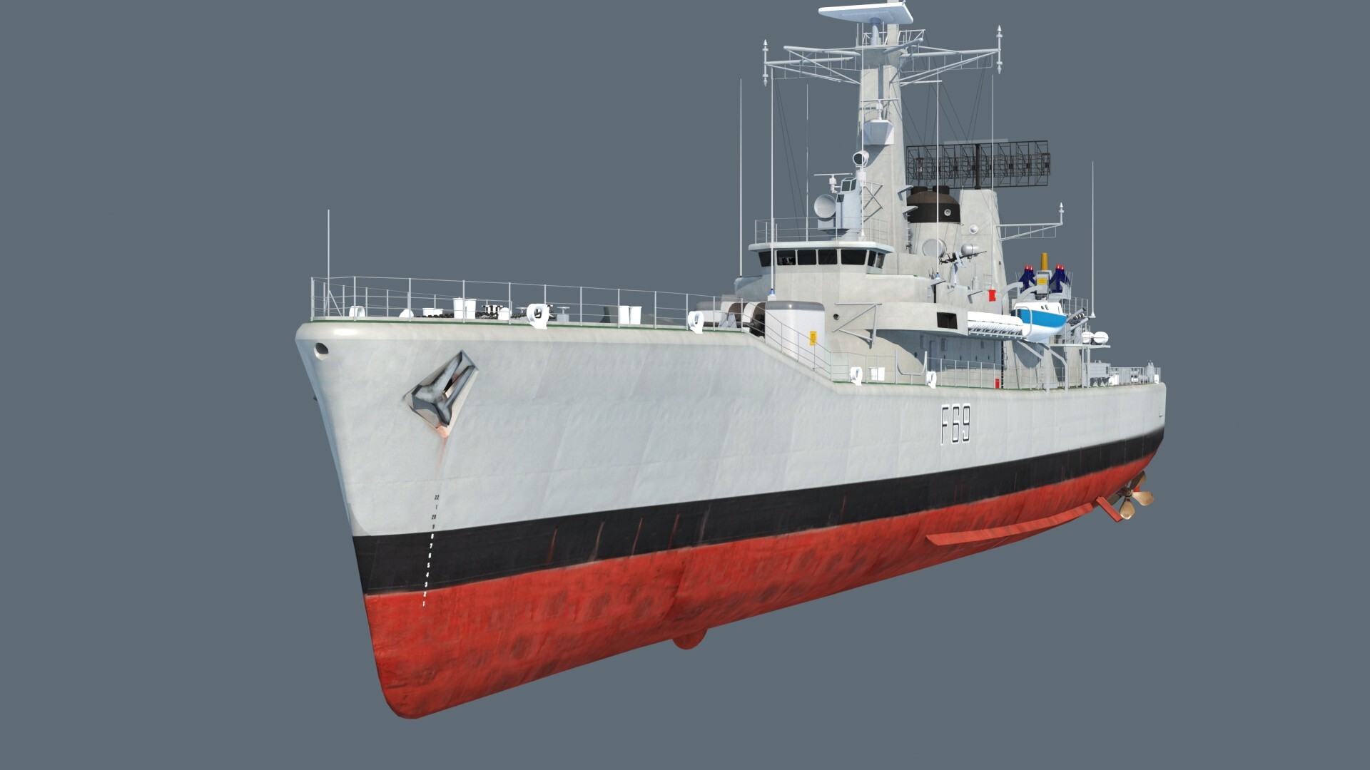 Tim Samedov - Leander class frigate 3D model