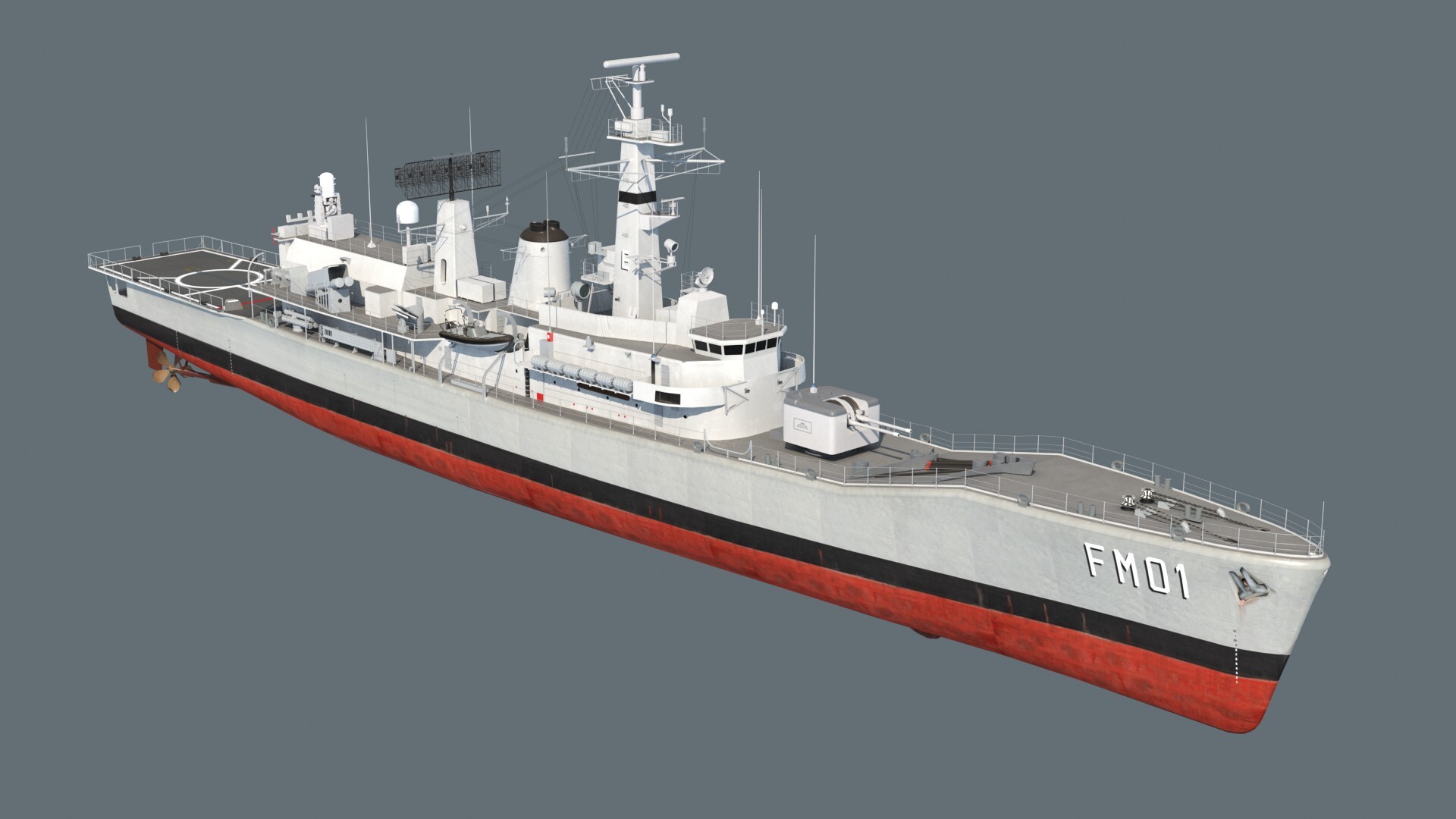 Tim Samedov - Leander class frigate 3D model