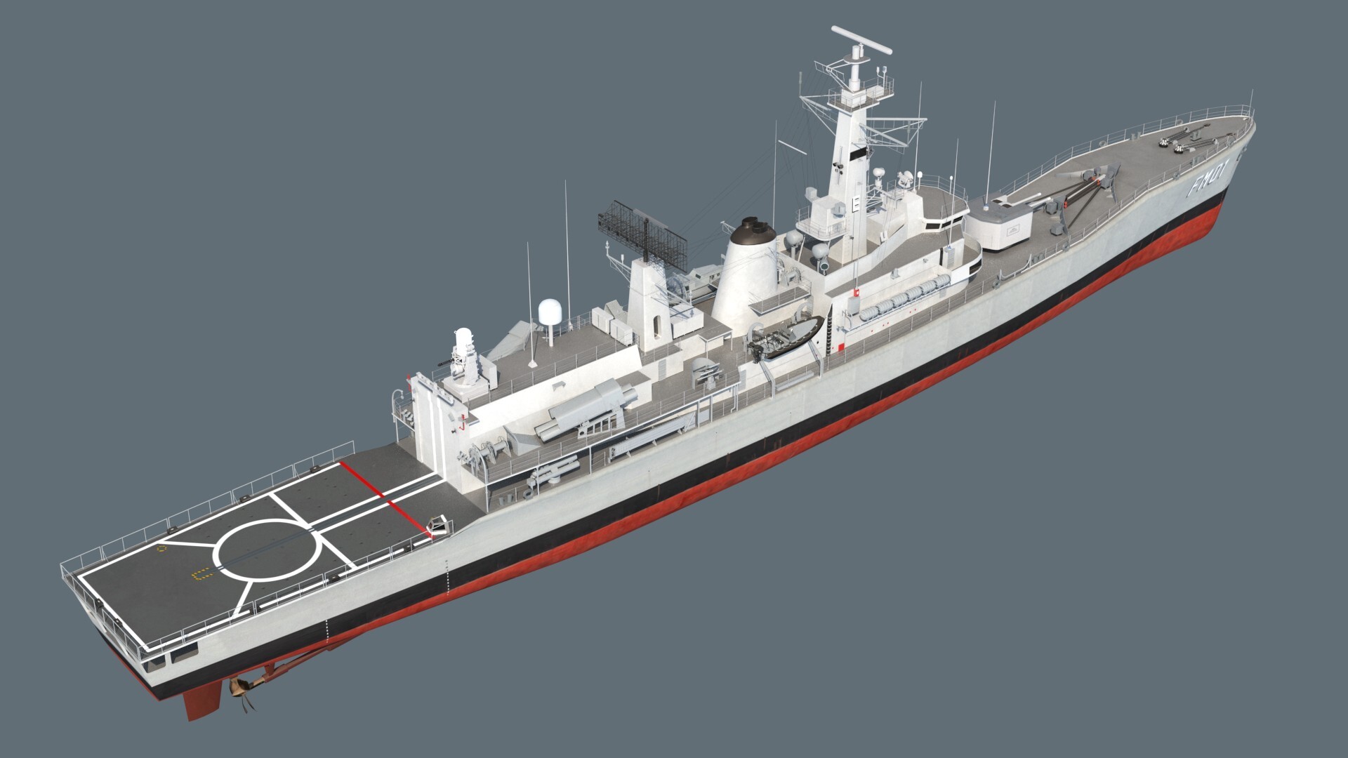 Tim Samedov - Leander class frigate 3D model