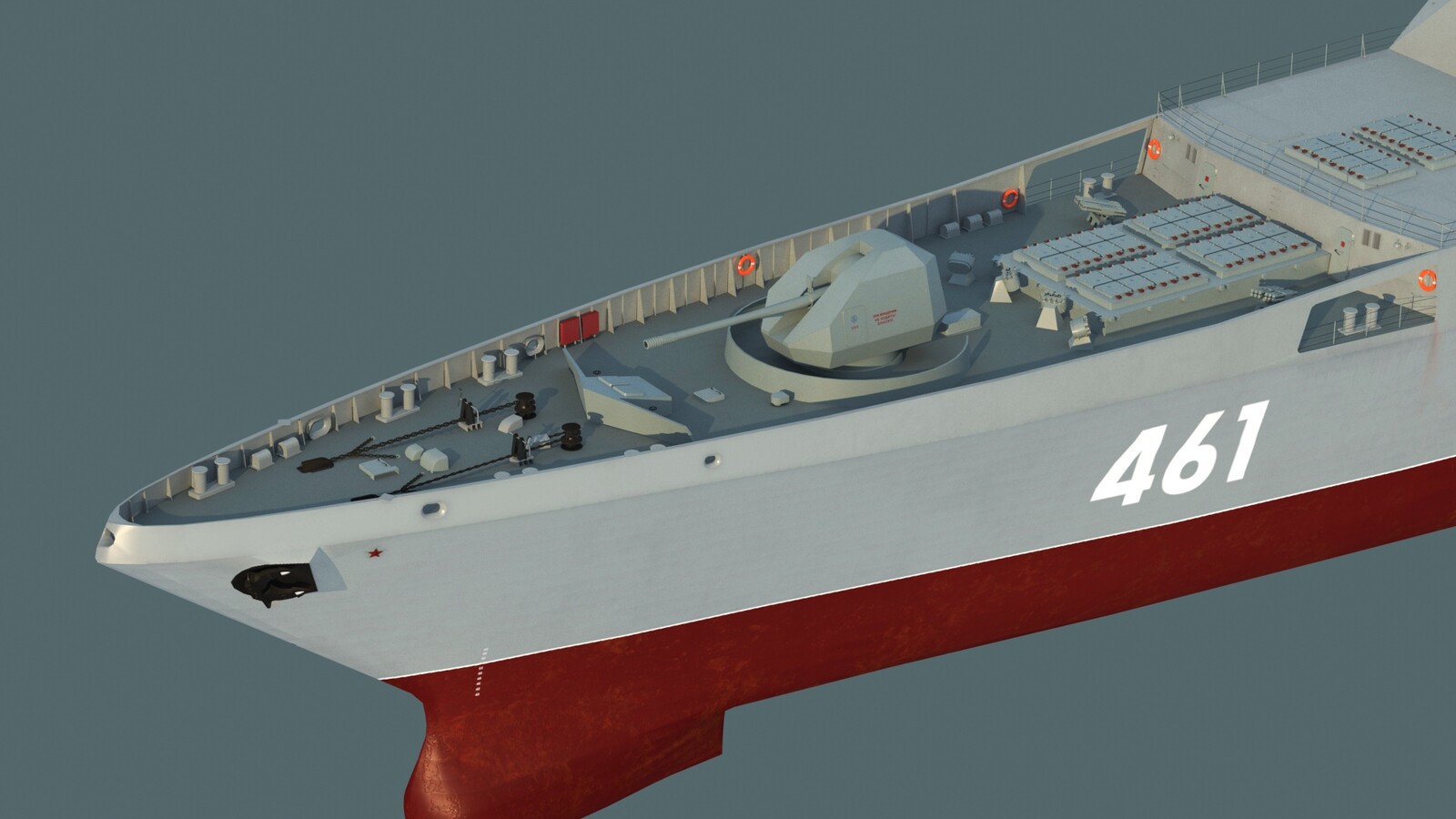 Tim Samedov - Admiral Gorshkov class frigate 22350 3D model