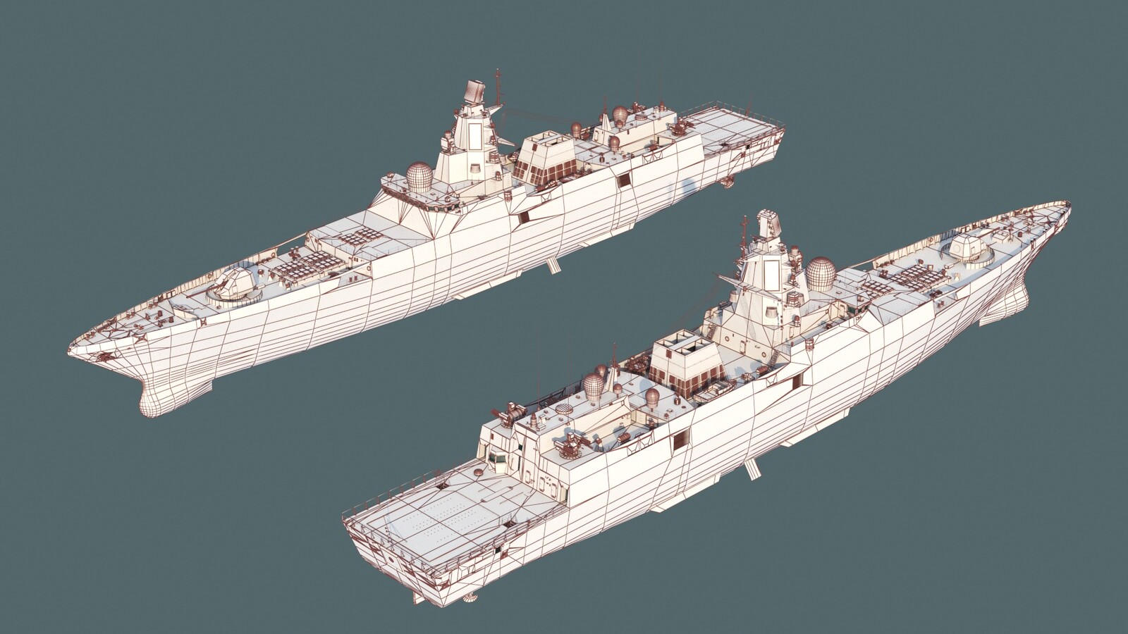 Tim Samedov - Admiral Gorshkov class frigate 22350 3D model