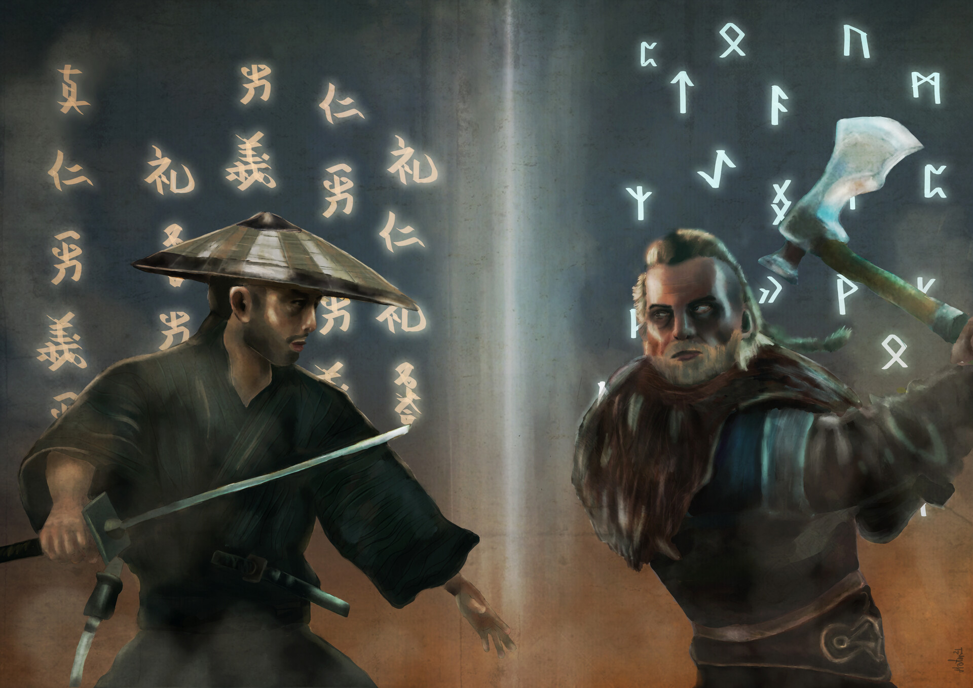 ArtStation - Samurai x Viking