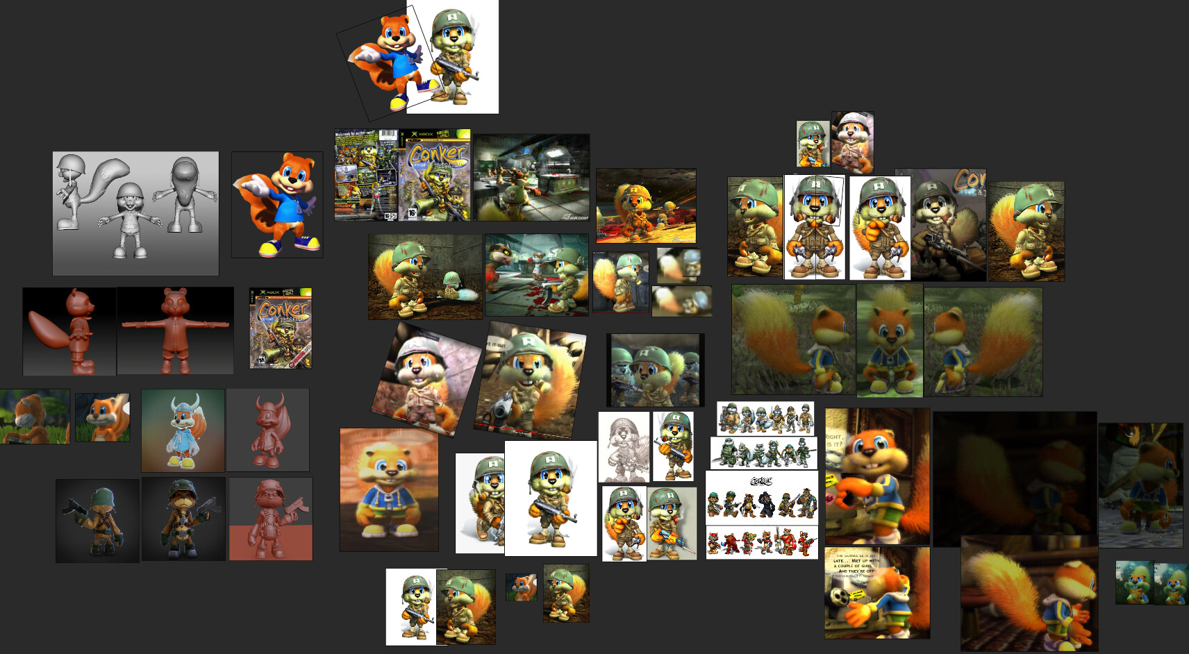 Ash Tuft - Conker Live and Reloaded - Conker and Grunt Soldier (Fan Art)