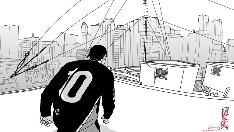 ArtStation - Rooftop escape [Fanart animation of Storror]