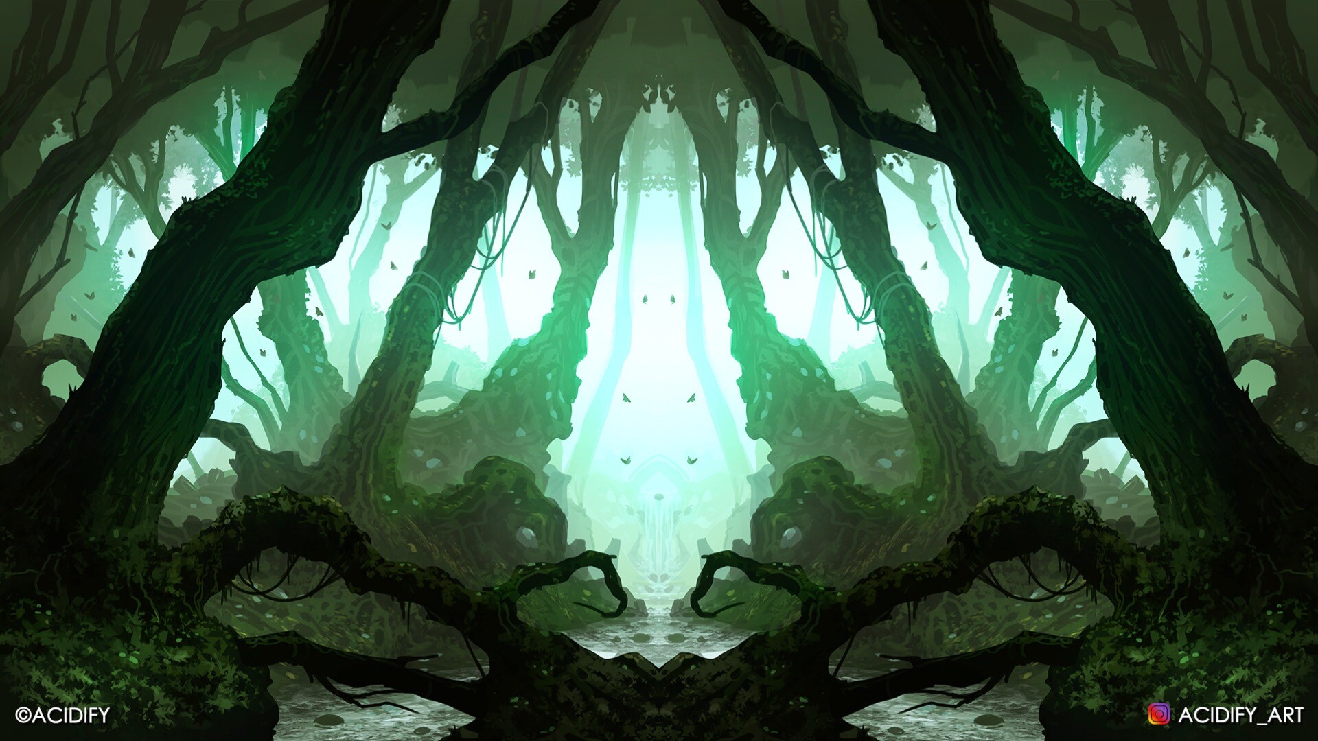 ArtStation - Shrub (Fantasy Forest Landscape / Symmetry Concept Art)