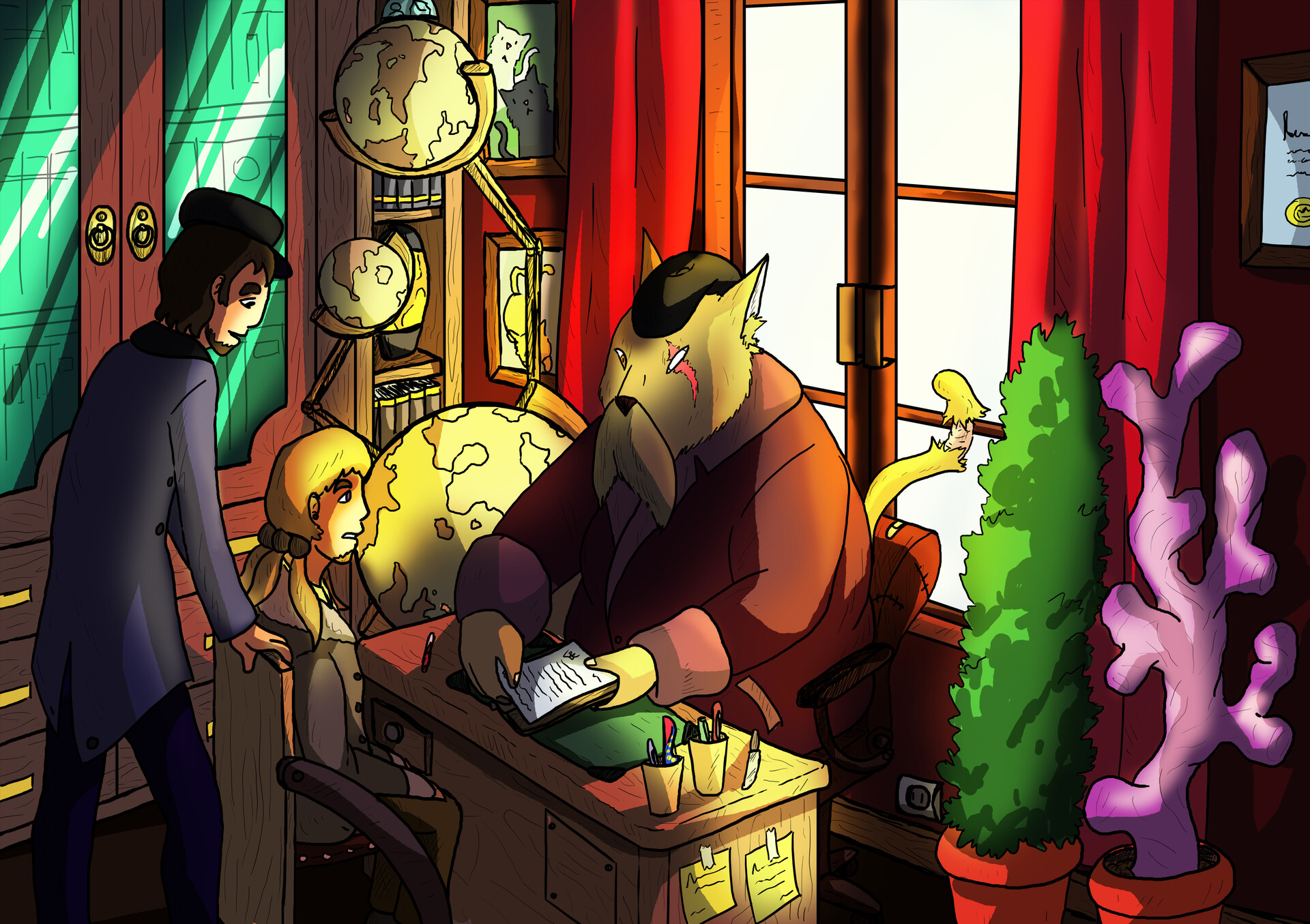 ArtStation - Cat office