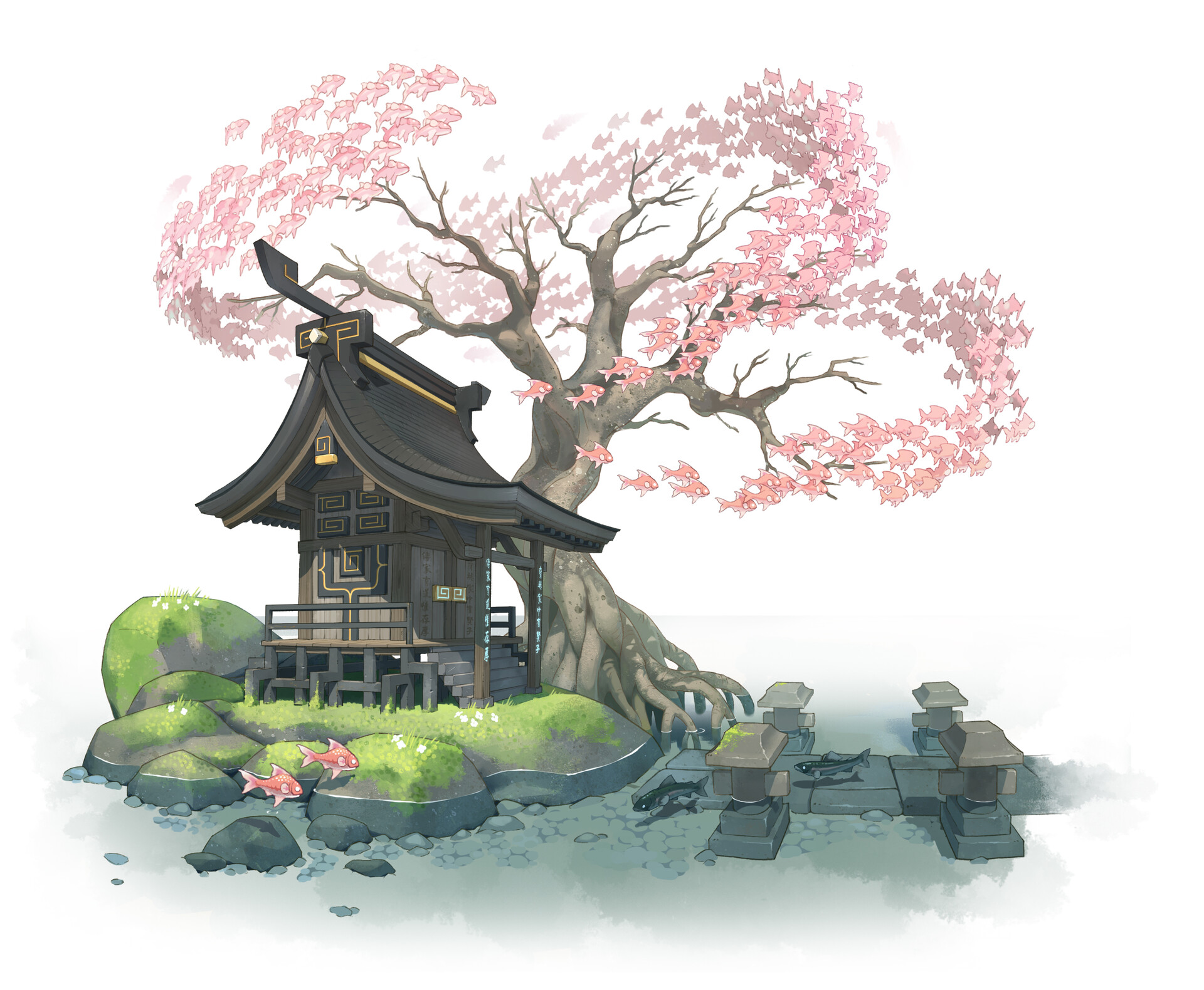 ArtStation - Water Shrine Concept