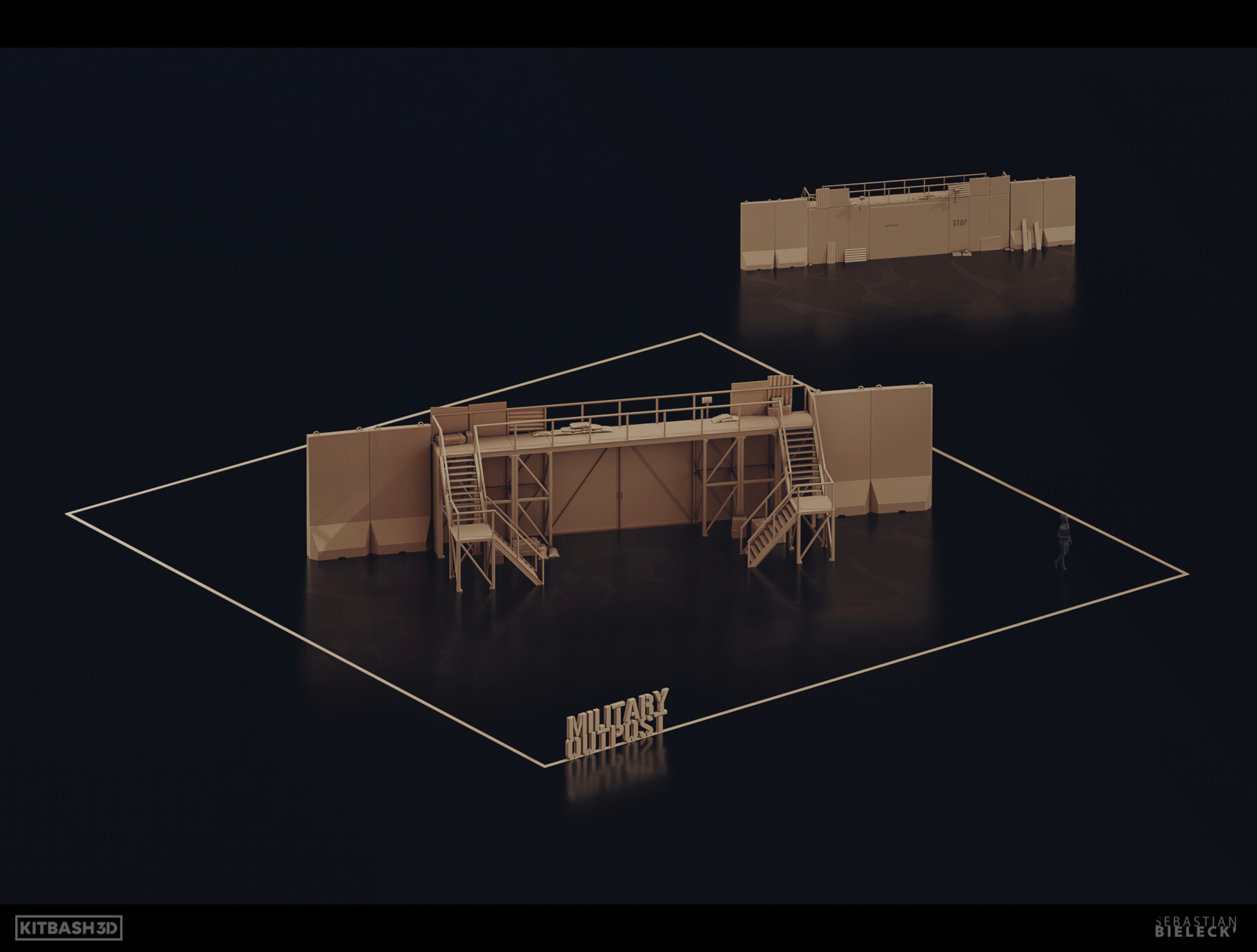 Sebastian Bielecki - Military Outpost Kitbash3D Set