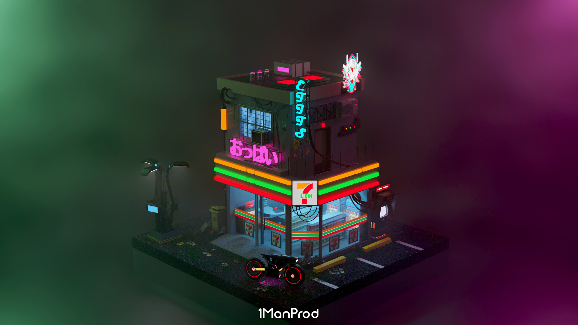 ArtStation - Isometric 3D cyberpunk 711