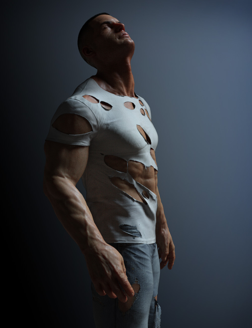 ArtStation - dForce Torn Clothes for Genesis 8 Male
