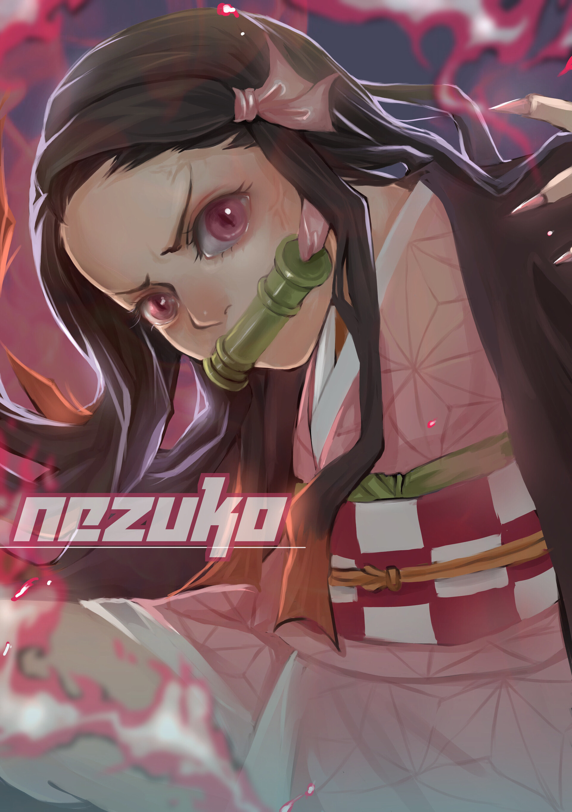 ArtStation - Kimetsu no Yaiba Nezuko 鬼滅の刃 禰󠄀豆子