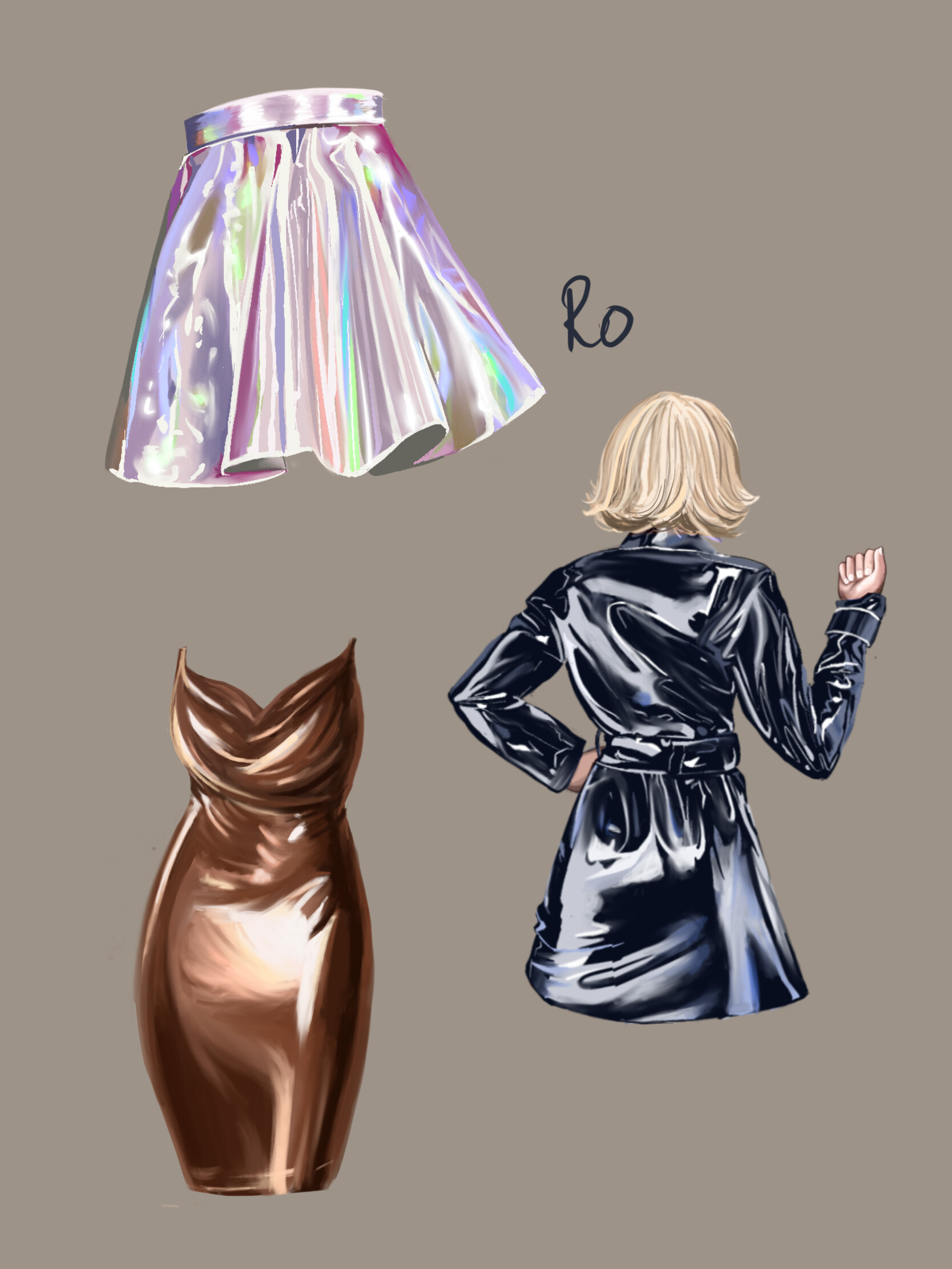 how to draw holographic clothes