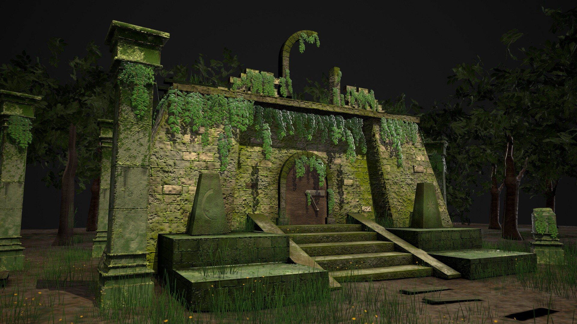 ArtStation - Forest Temple Ruins