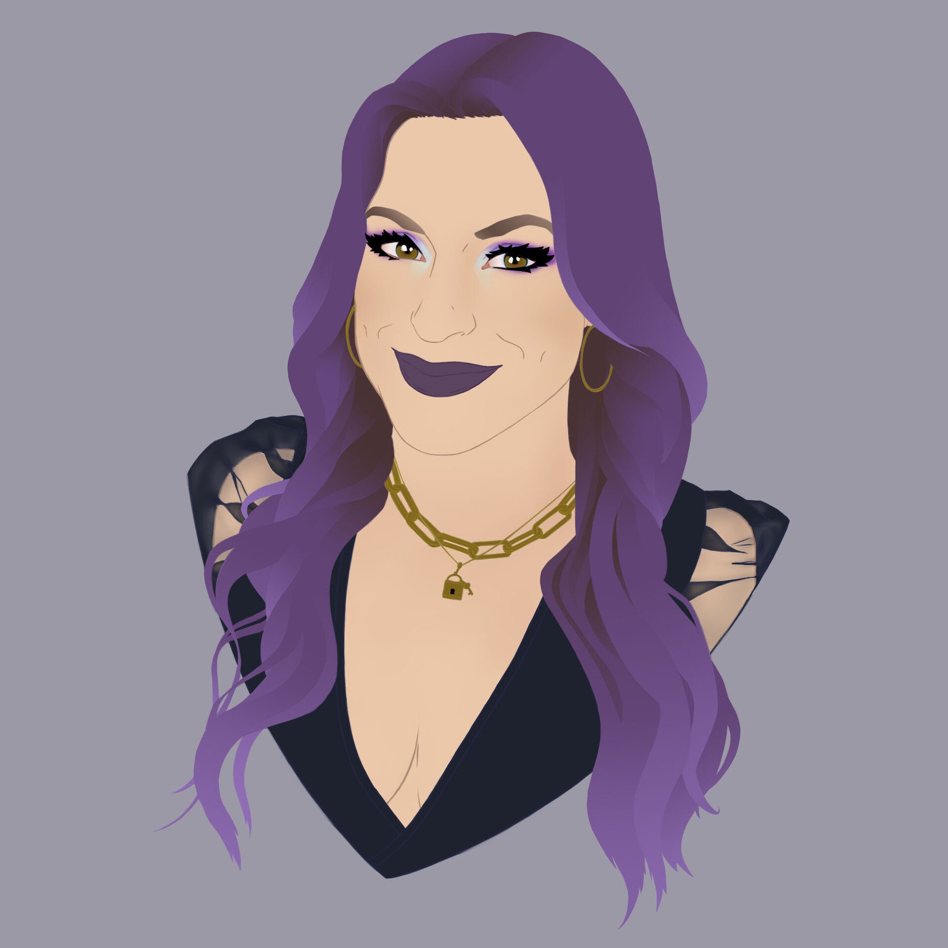 Nick Darrow Artworks - Purple Hair, Don't Care