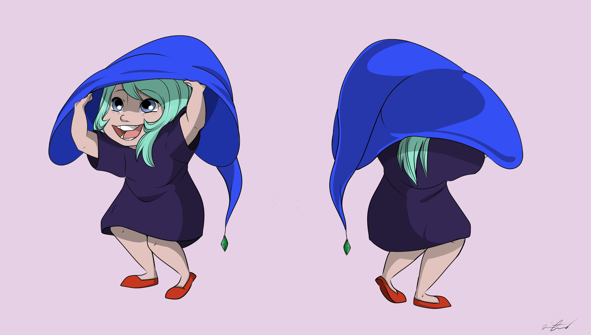 ArtStation - "little witch"2D character design