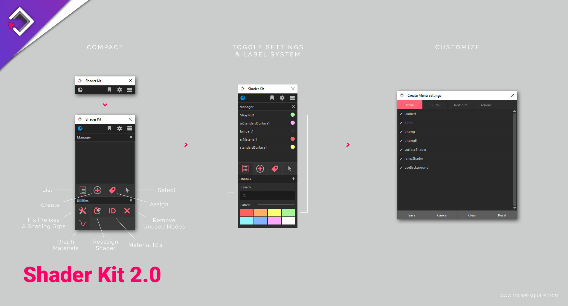 Erik Lehmann - Python Tool for Maya: Shader Kit 2.0