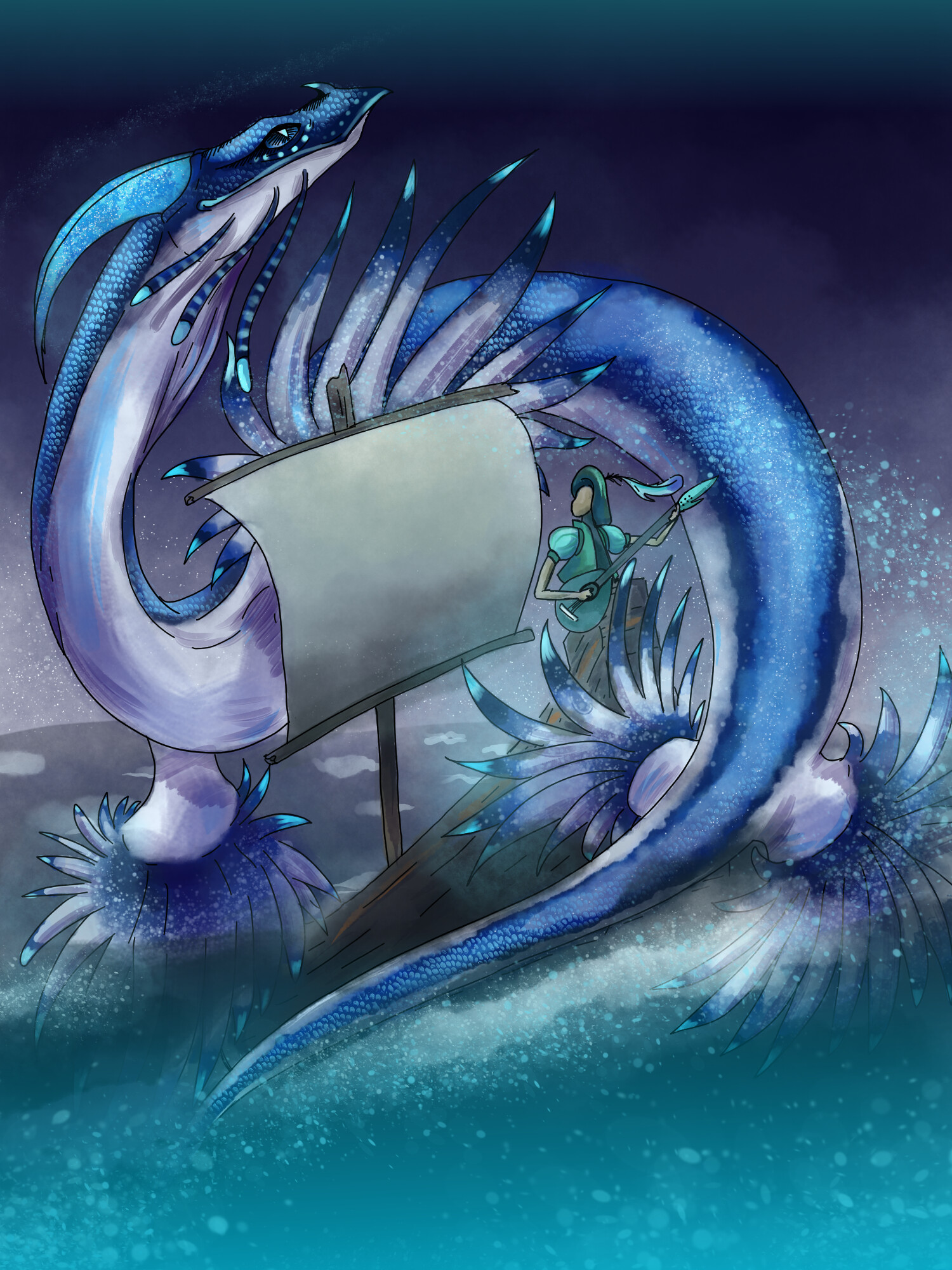 ArtStation - Blue dragon