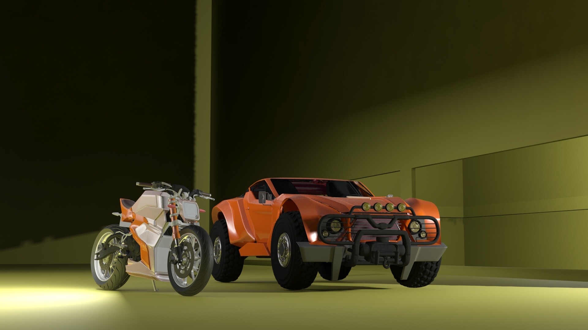 ArtStation - Bike 01and Sand Racer