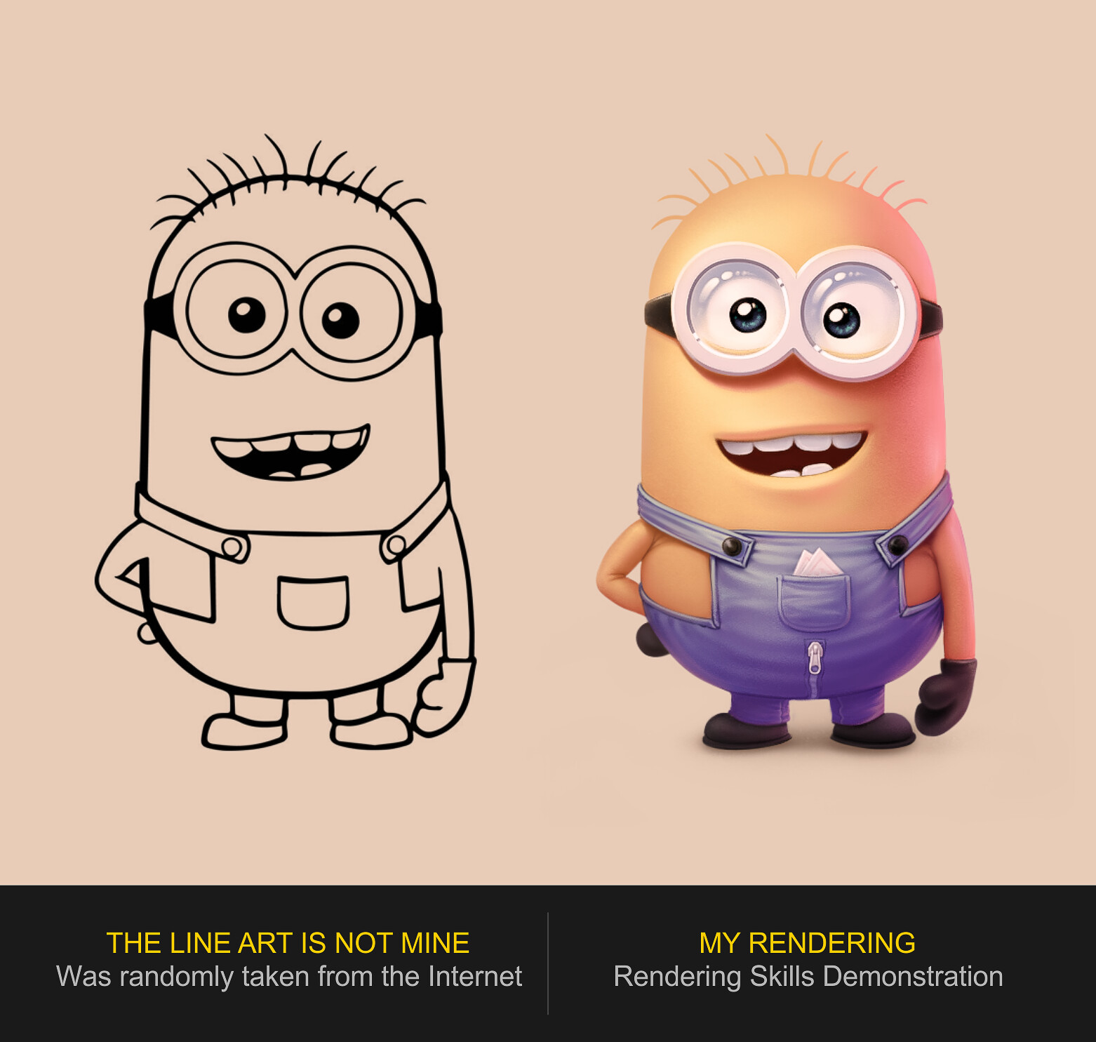 ArtStation - Minions. Fanart. 2D Rendering Skills Demonstration, Borys ...