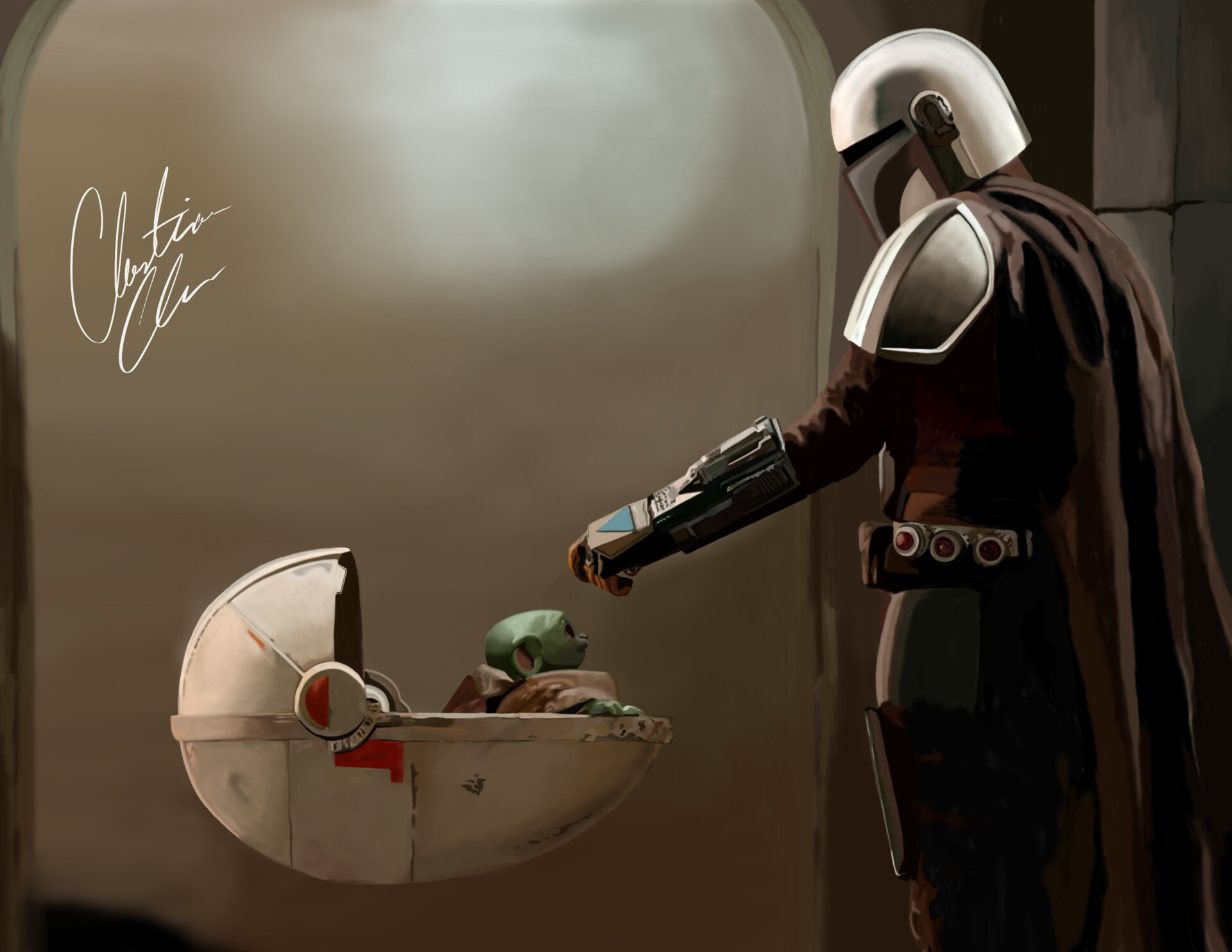 ArtStation - The Mandolorian and Grogu