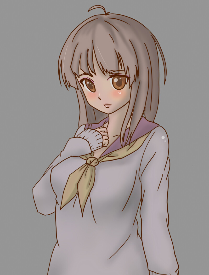 ArtStation - Anime School girl