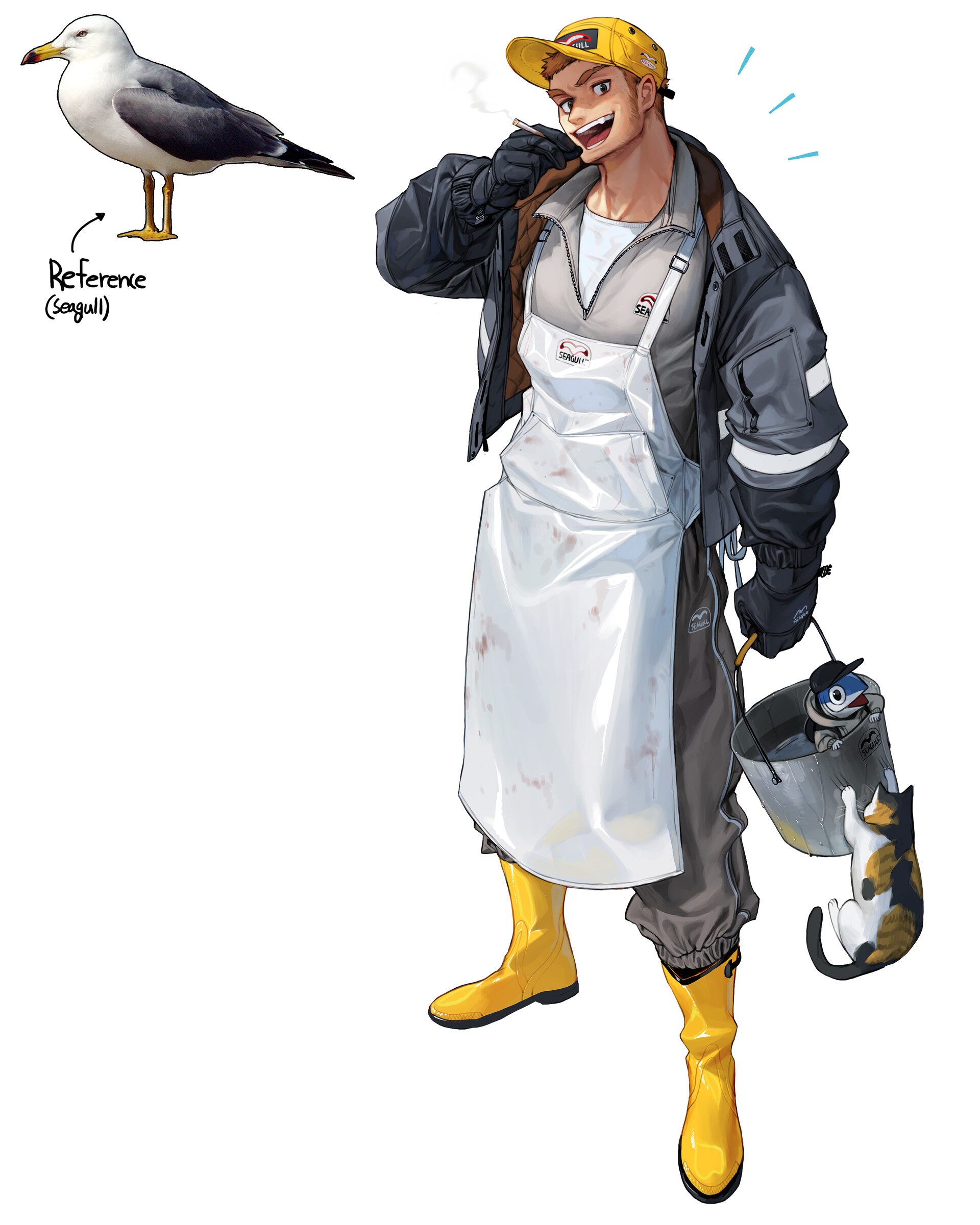 ArtStation - Seagull fisherman