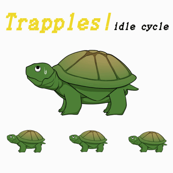 ArtStation - Trapples! Turtle Idle Animation