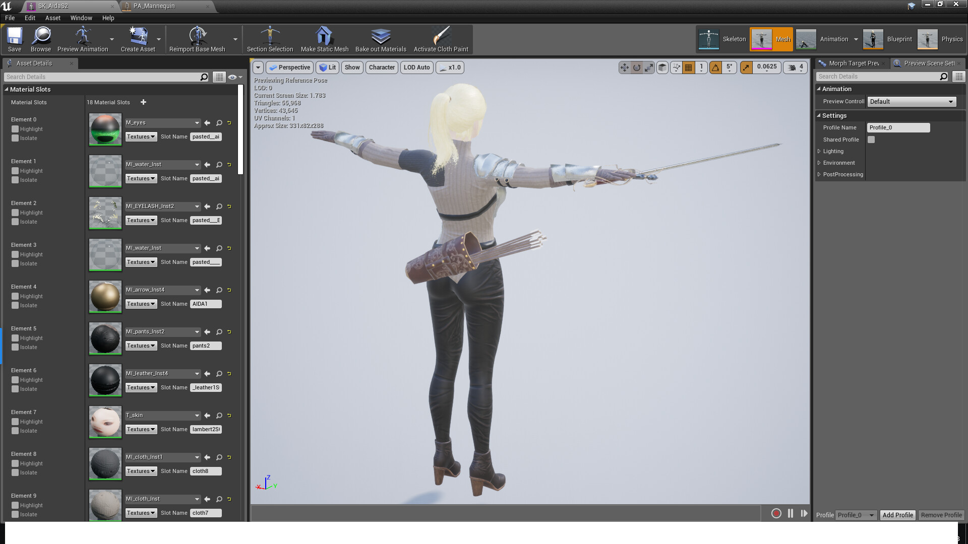 ESM - ESM Aida S2: female warrior, hunter costume