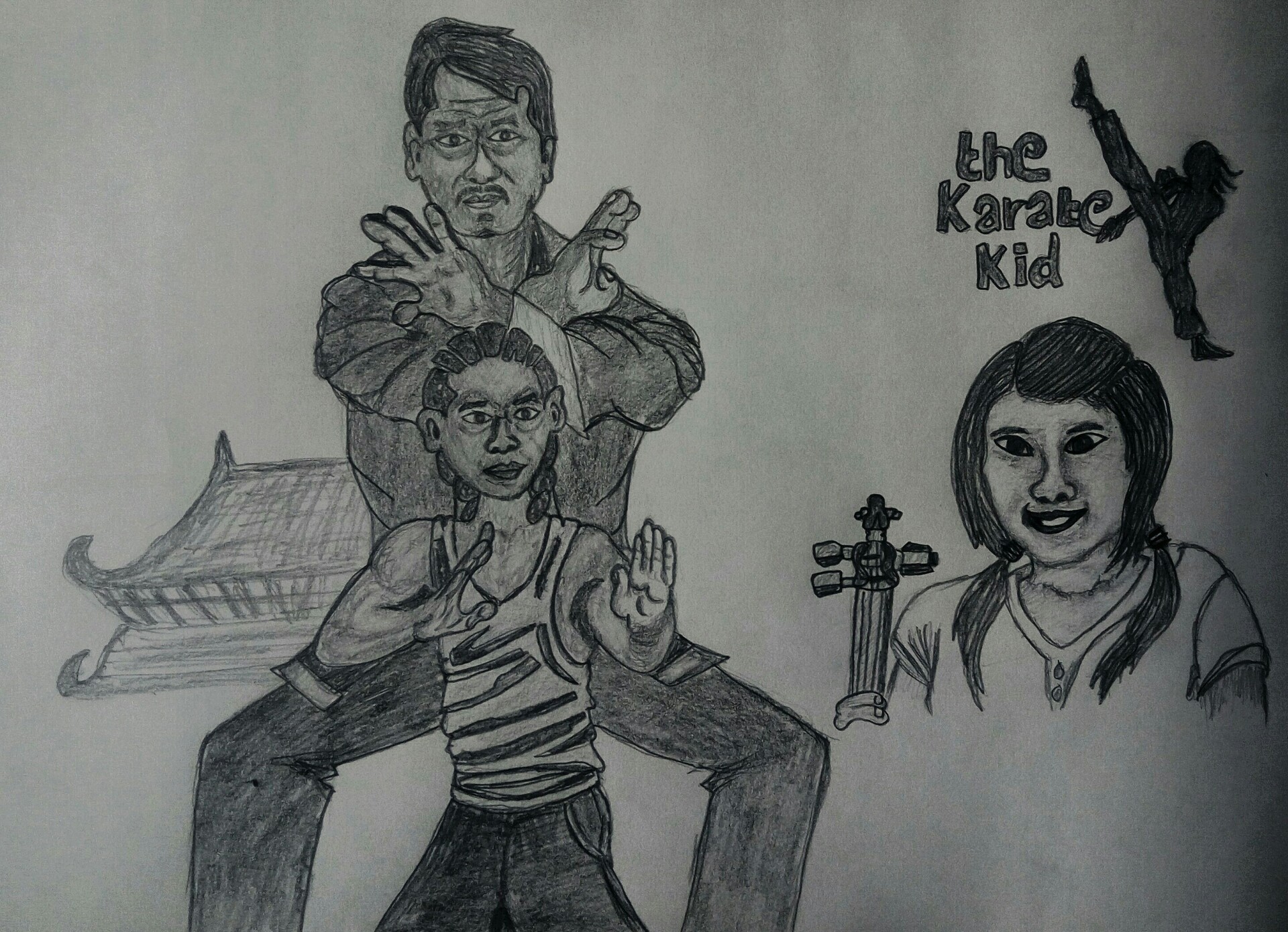 how to draw a karate kid