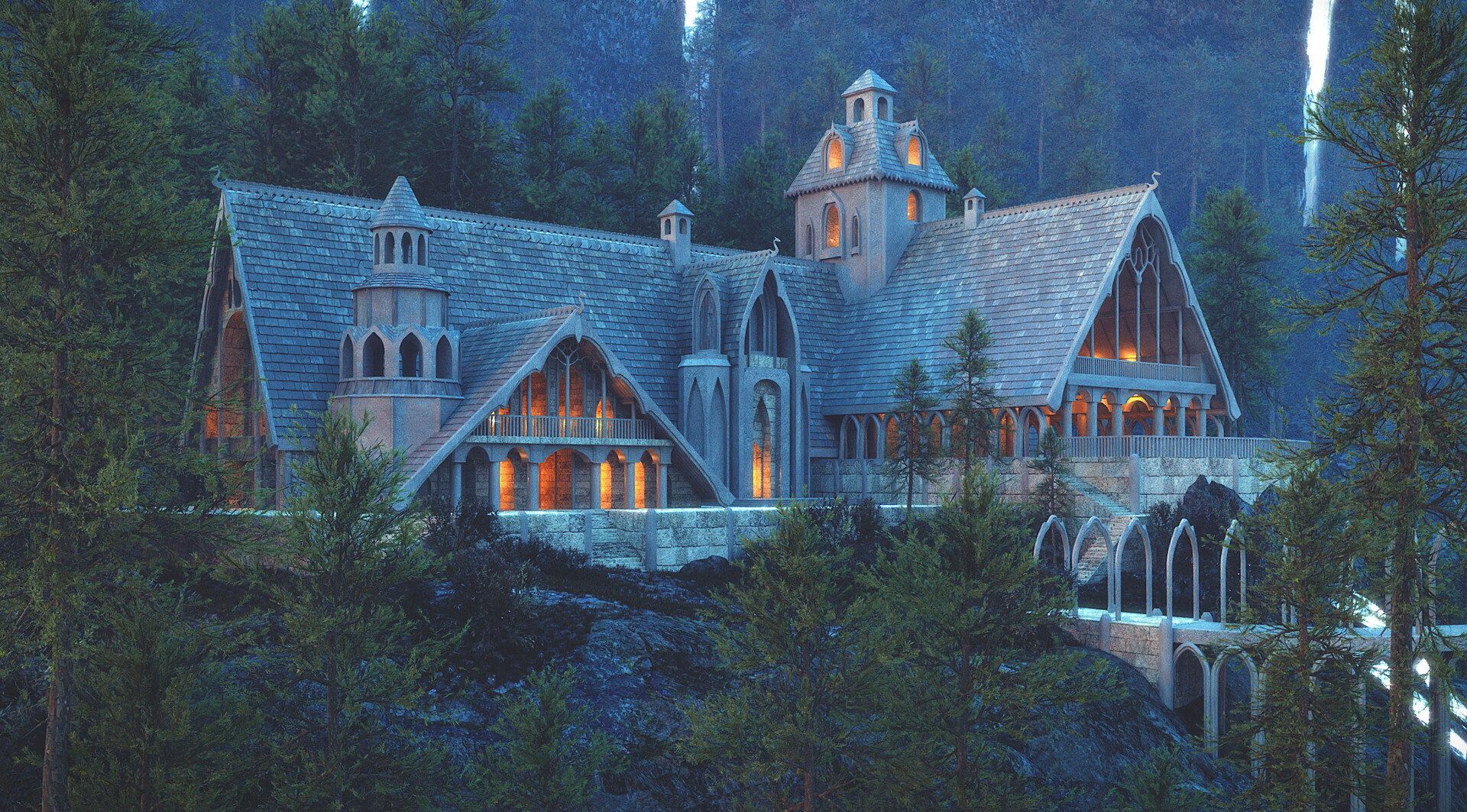 ArtStation - Elven house