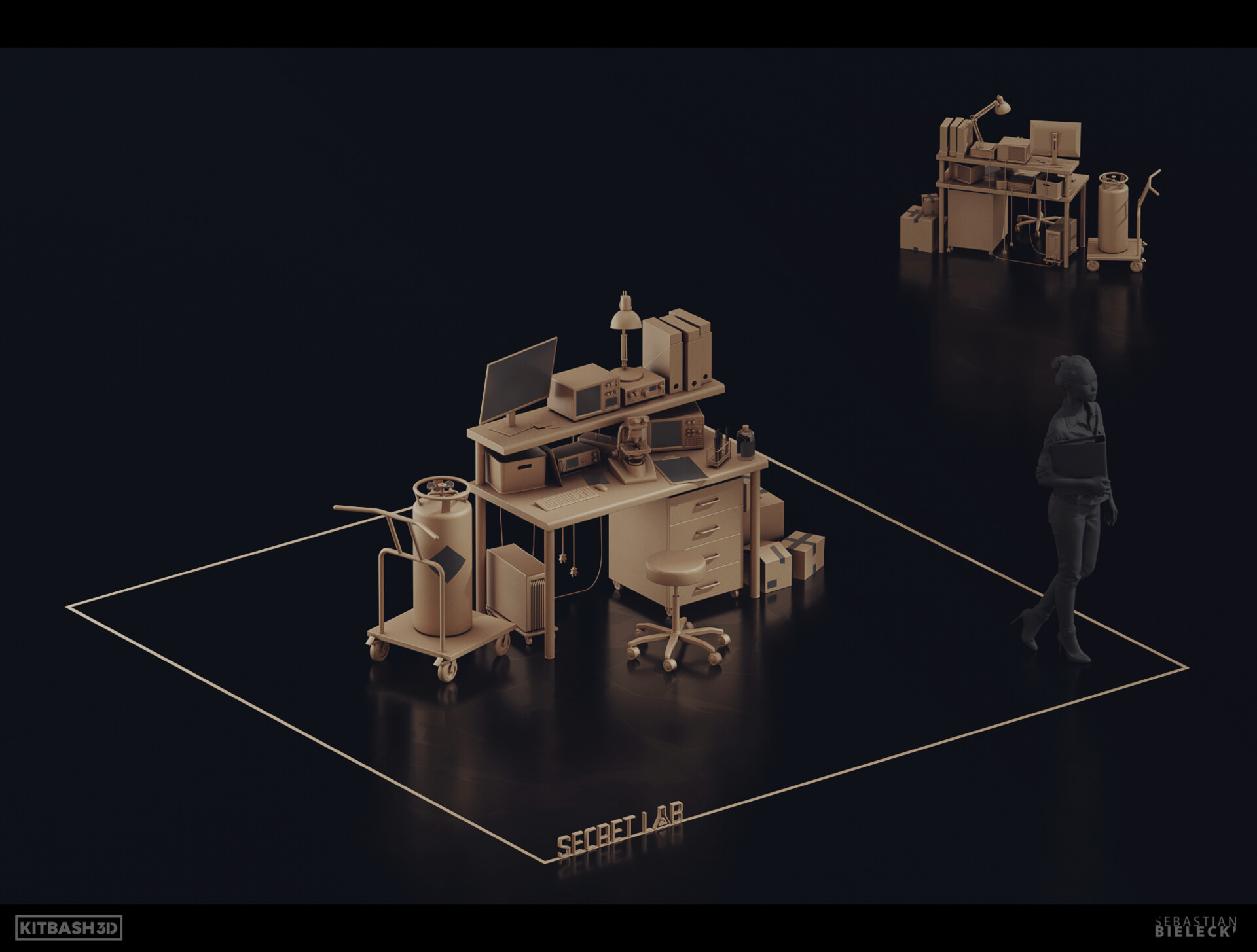 Sebastian Bielecki - Secret Lab Kitbash3D Set