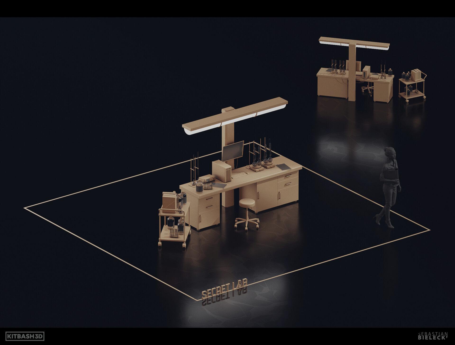 Sebastian Bielecki - Secret Lab Kitbash3D Set