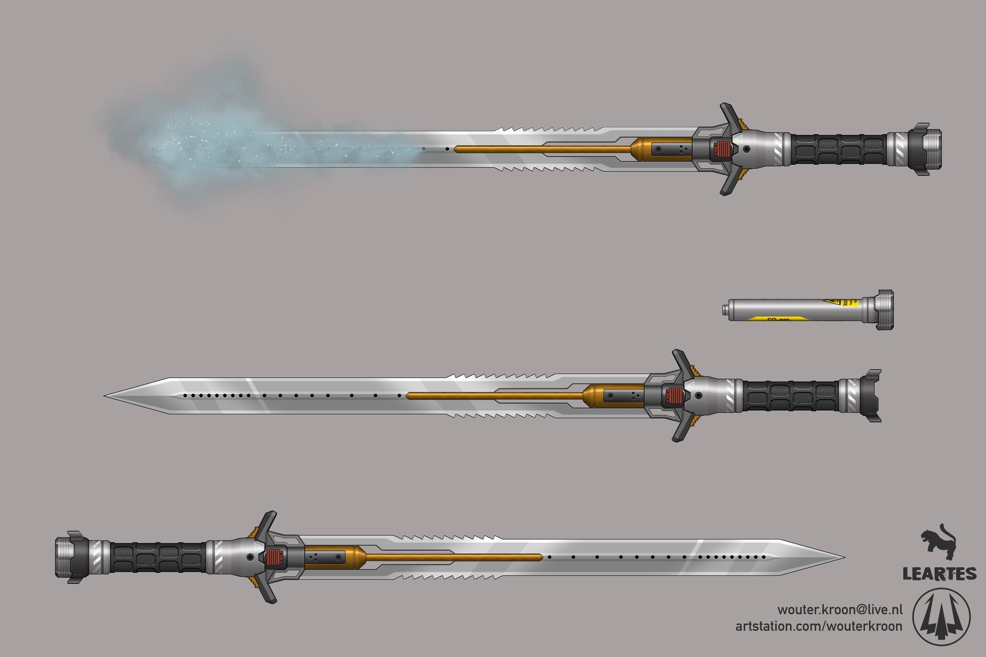 futuristic sword drawing