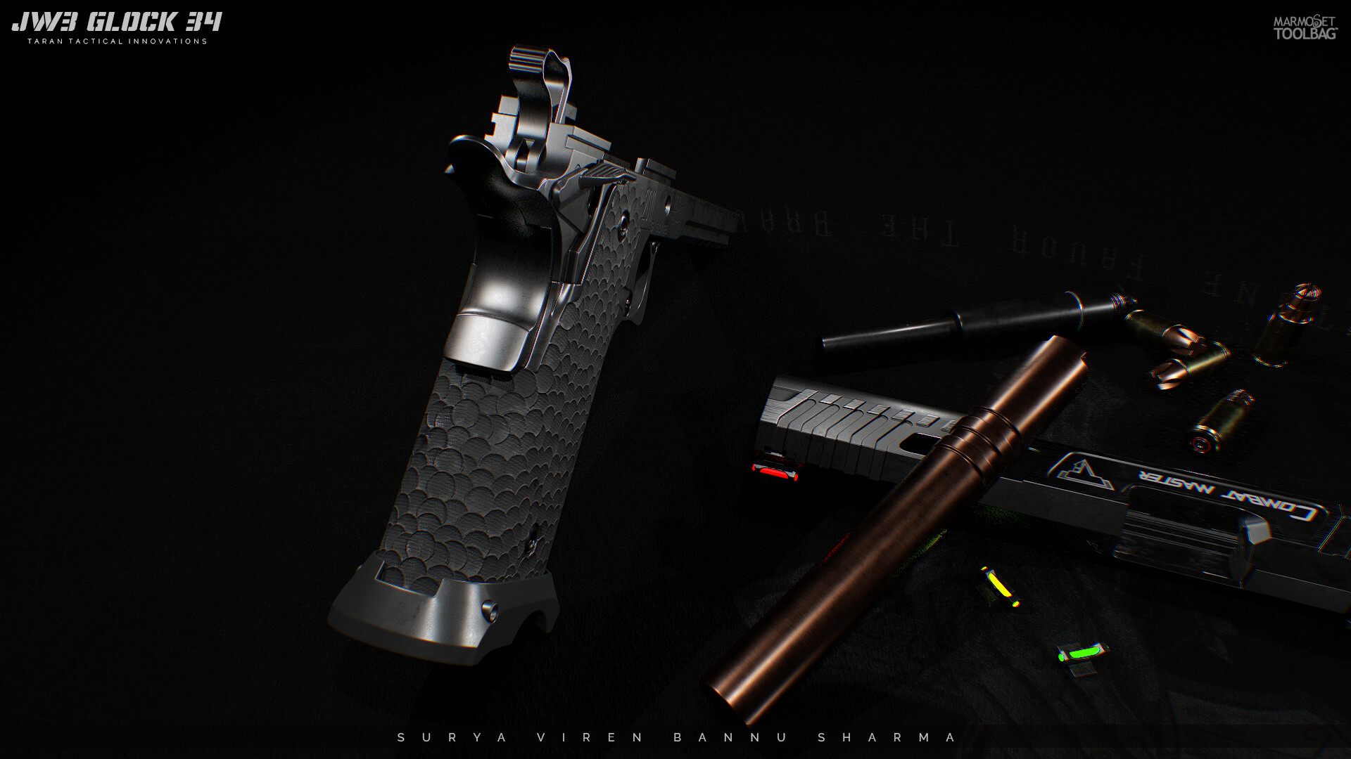 Surya Sharma - JW3 STI 2011 Combat Master - High-Poly Handgun/Weapon ...