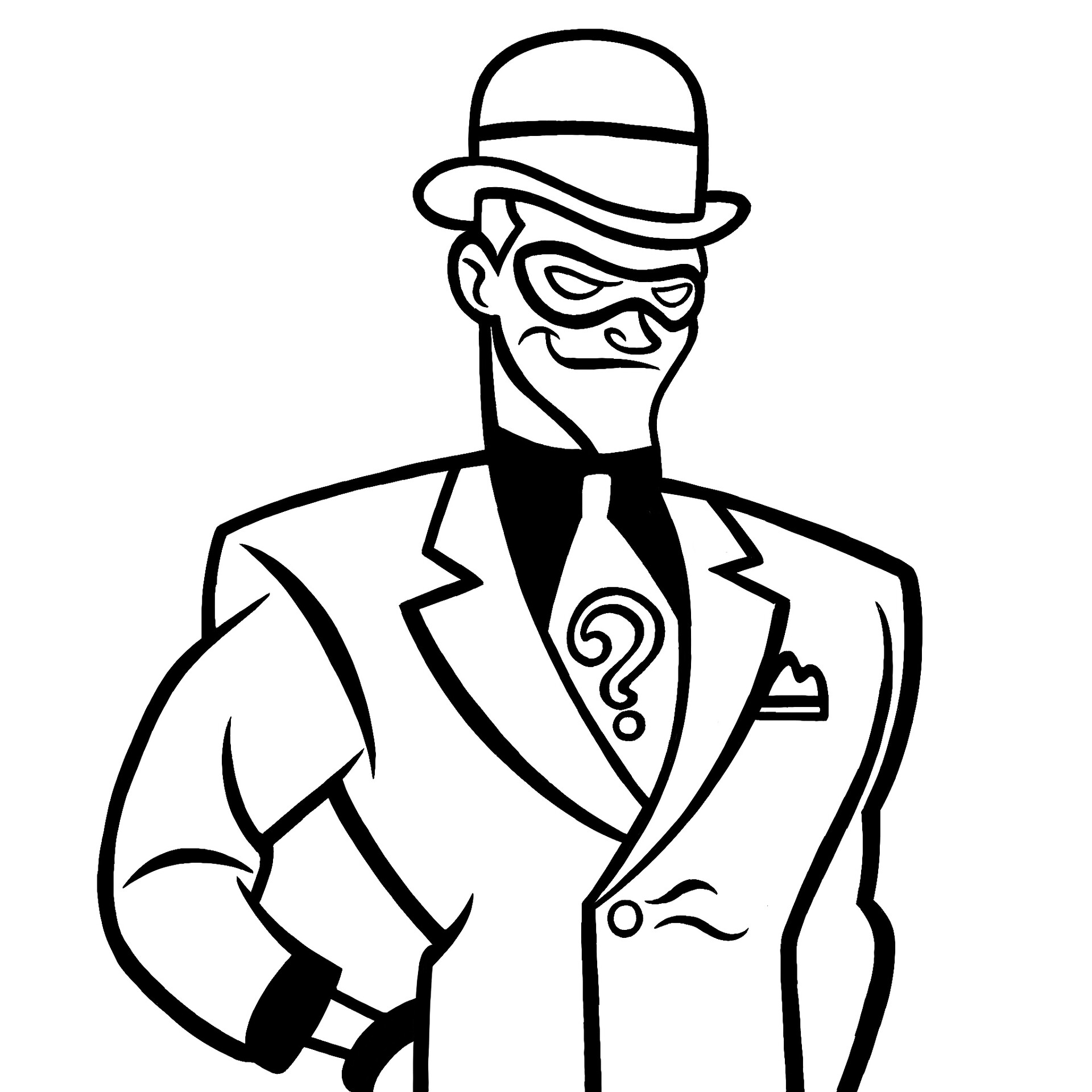 the riddler coloring pages